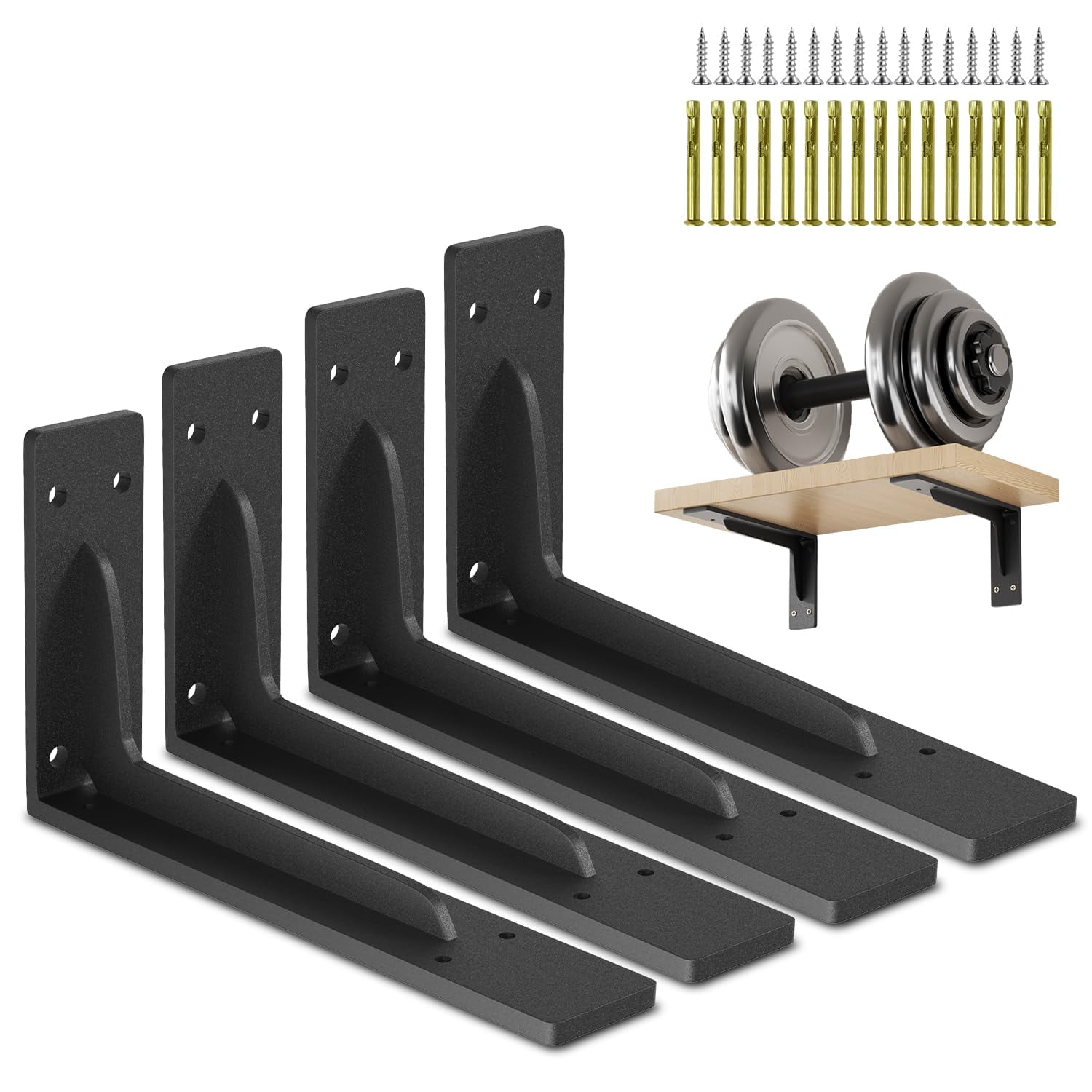 10 Inch Heavy Duty Countertop Brackets, 300lbs High Vertical Angled L ...