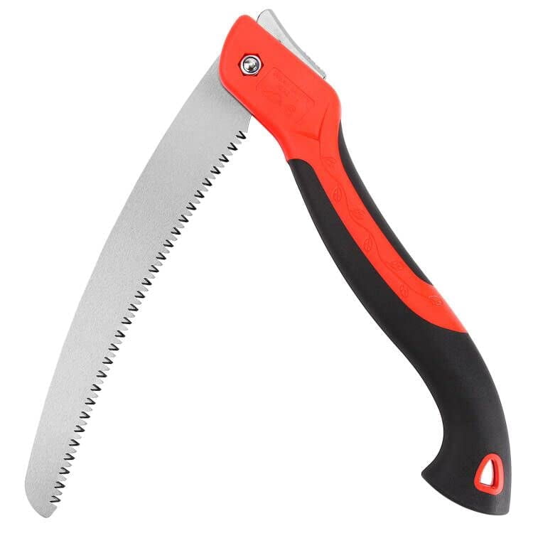 10 Inch Heavy Duty Pruning Saw, Folding Hand Saw with SK5 Curved Blade ...