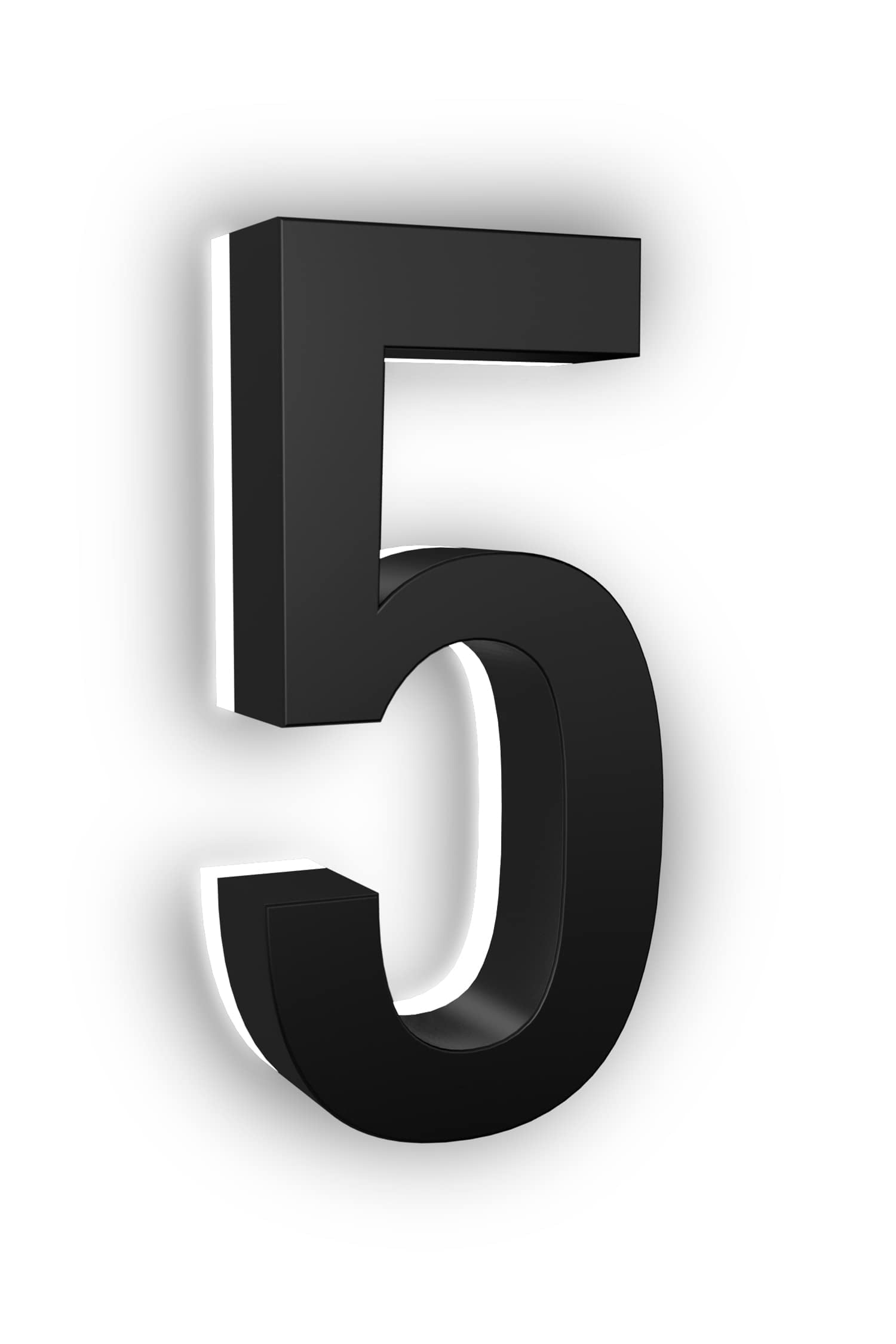 10 Inch House Numbers, Stainless Steel, Backlit LED 6000K Illuminated ...