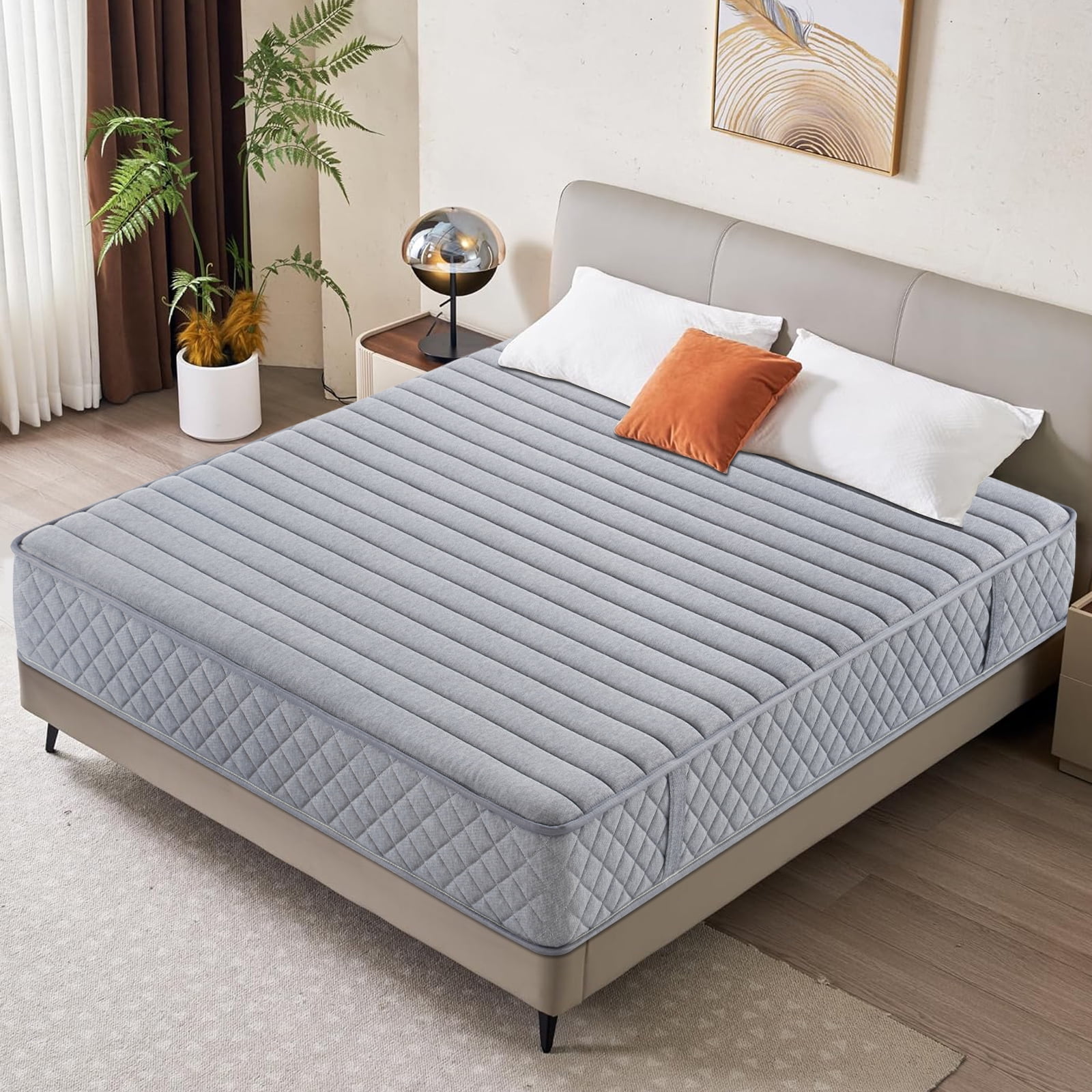 10 Inch Hybrid Mattress,King Size,Gel Inflation Memory Foam with Pocket ...