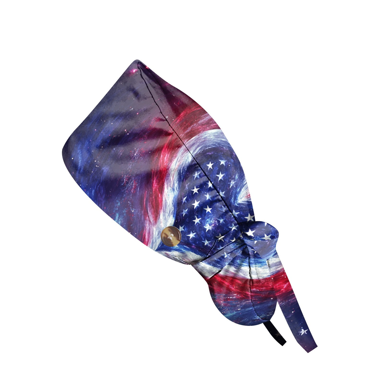 10 Inch Independence Day Star Scrub Hats American Red Blue and White ...