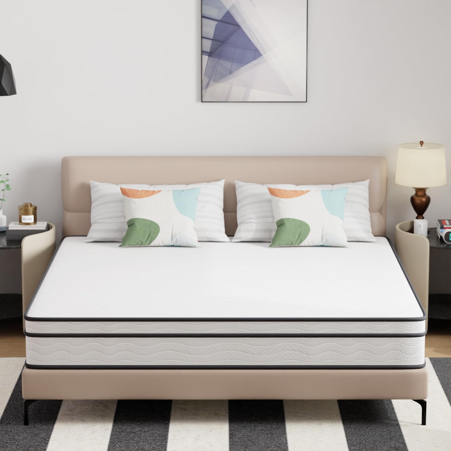 10 Inch Innerspring Twin Mattress Medium Firm Hybrid Mattress with ...