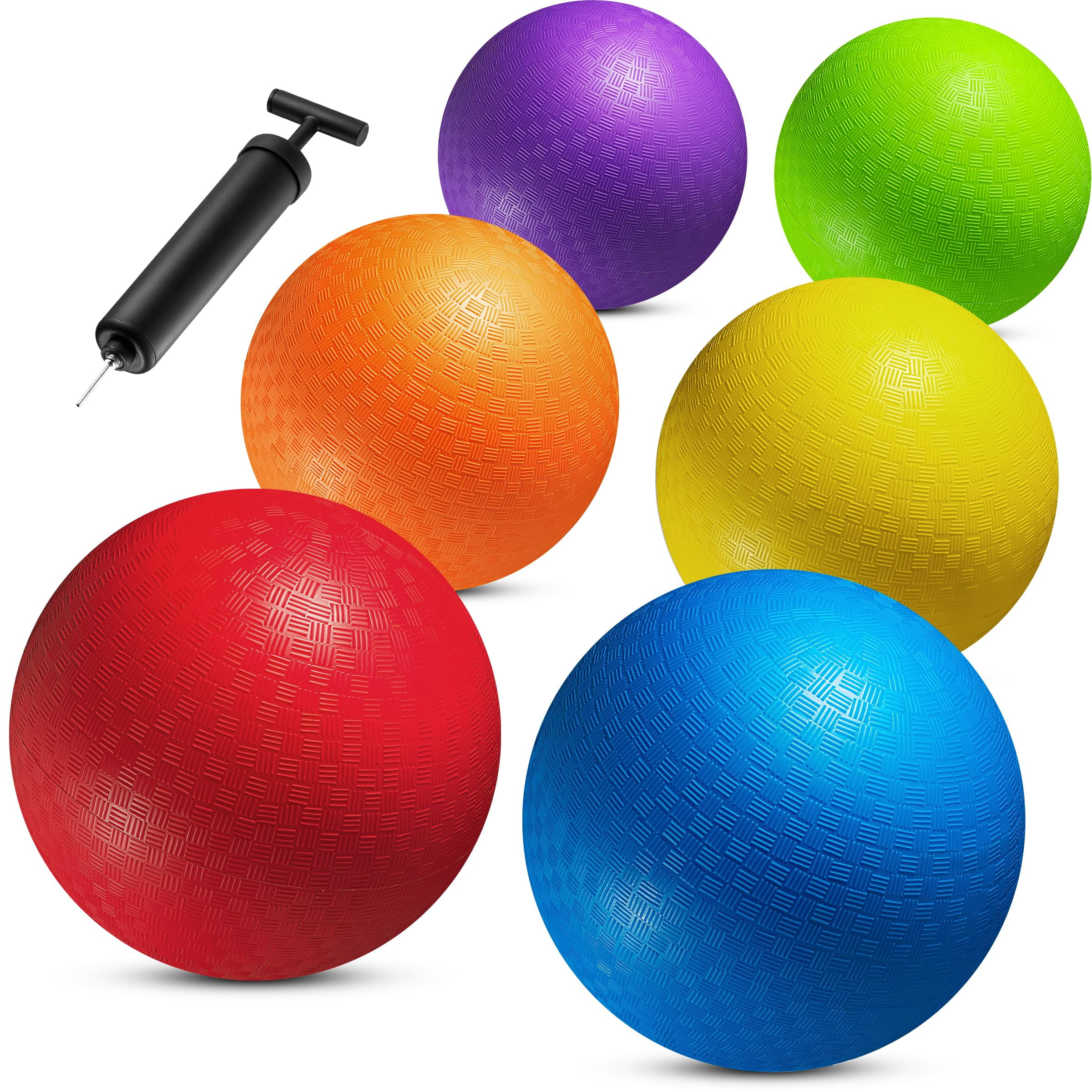 10 Inch Kickball Playground Balls - (Pack of 6) Inflatable Rubber ...