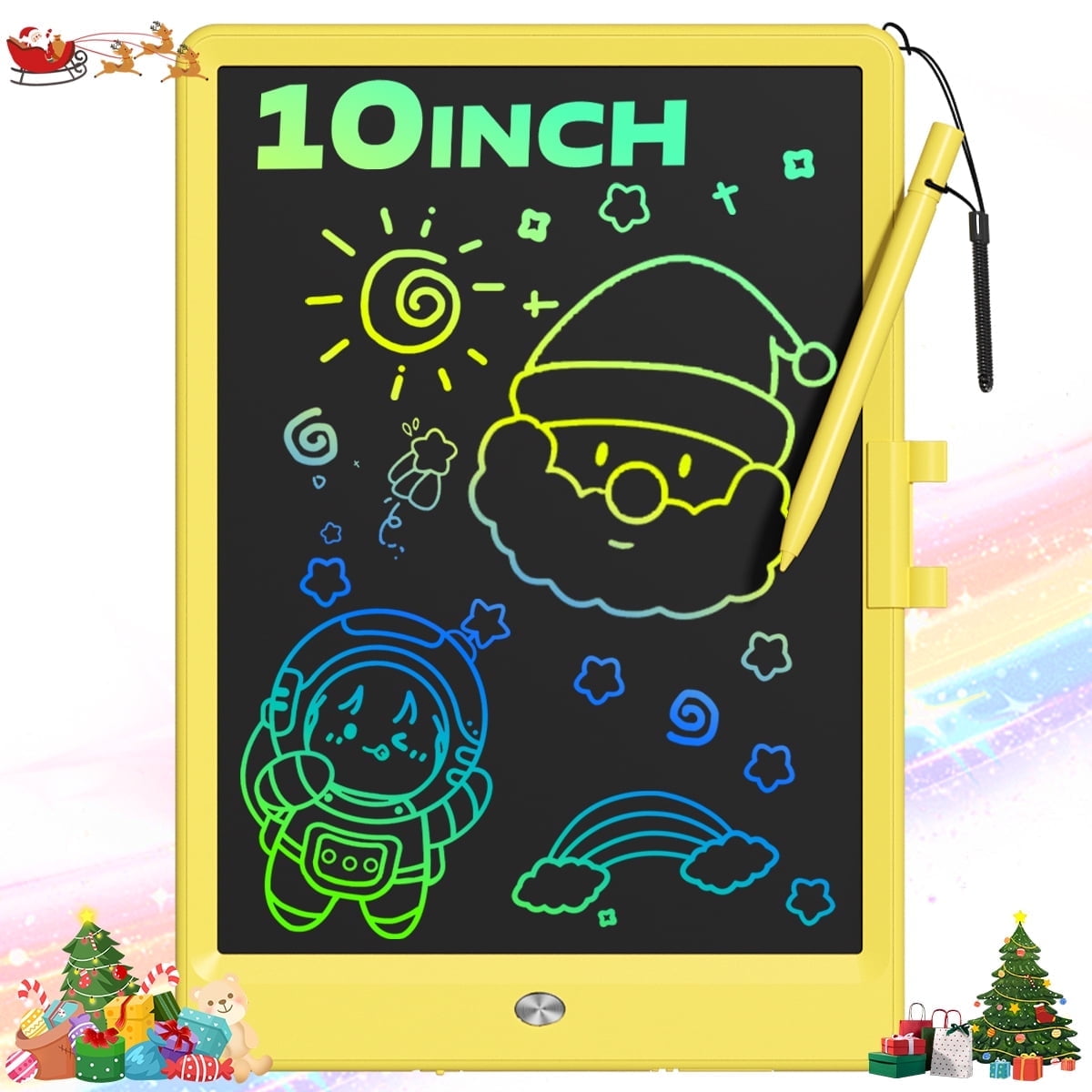Colorful Doodle Board Drawing Tablet Erasable Electronic 10 Inch ...