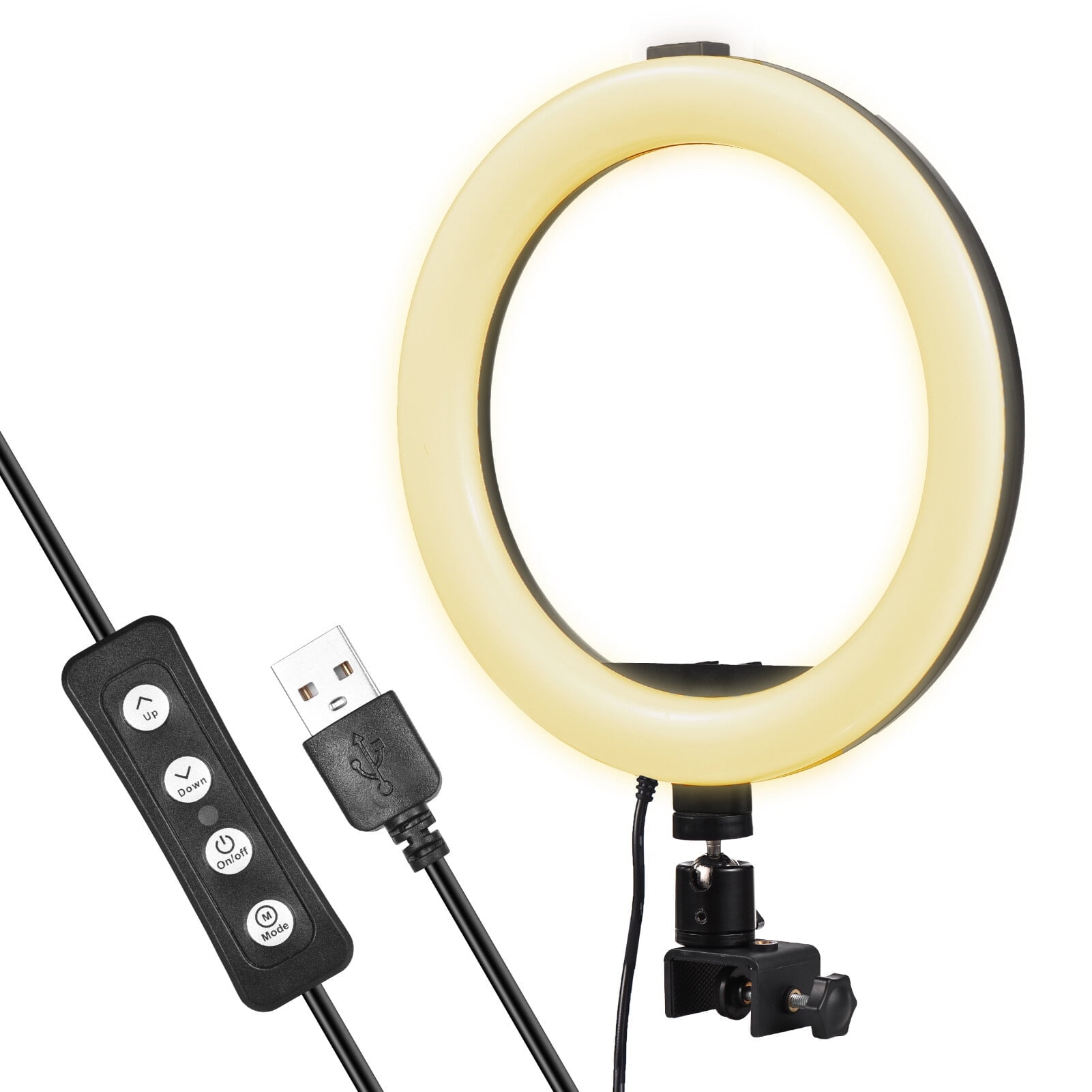 10 Inch LED Ring Light Video Conference Lighting with Clip 3 Lighting ...