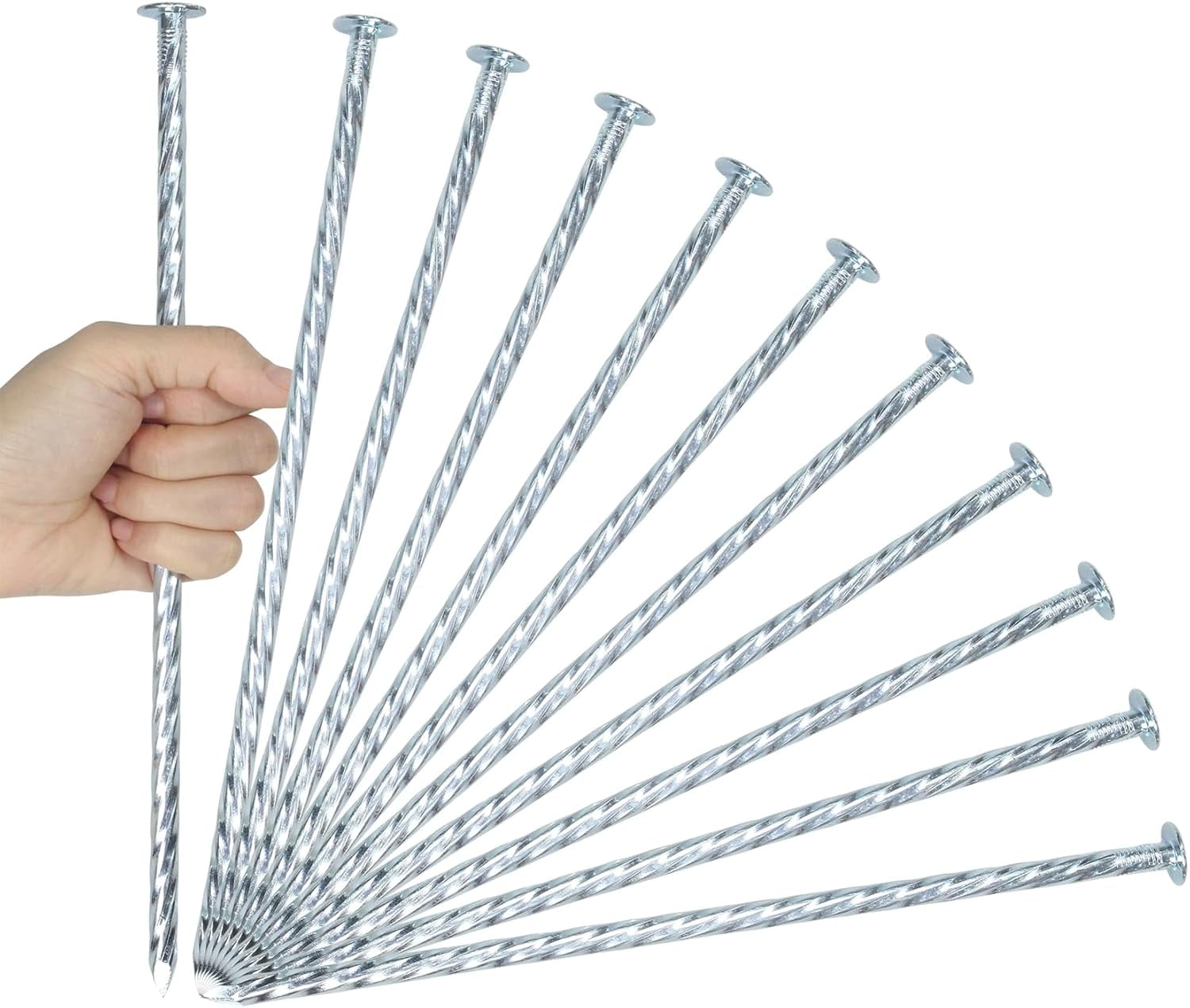 10 Inch Landscape Stakes Galvanized Metal Landscape Edging Anchoring ...