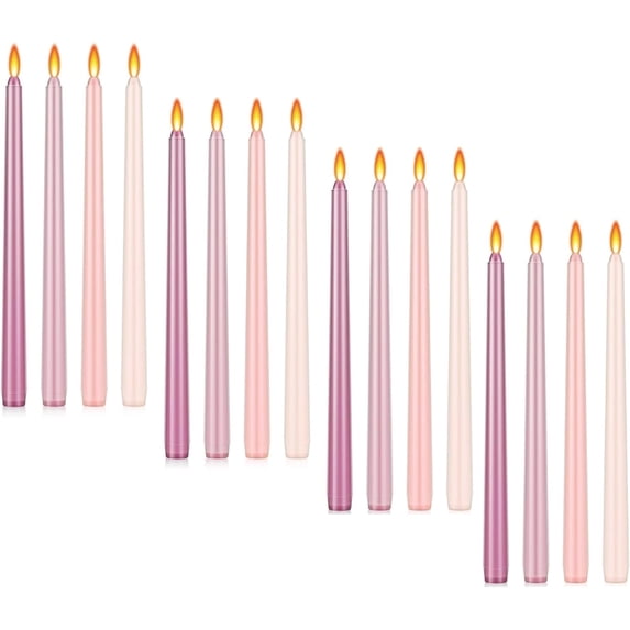 10 Inch Long Tapered Candle Stick Bulk Smokeless Unscented Burning ...