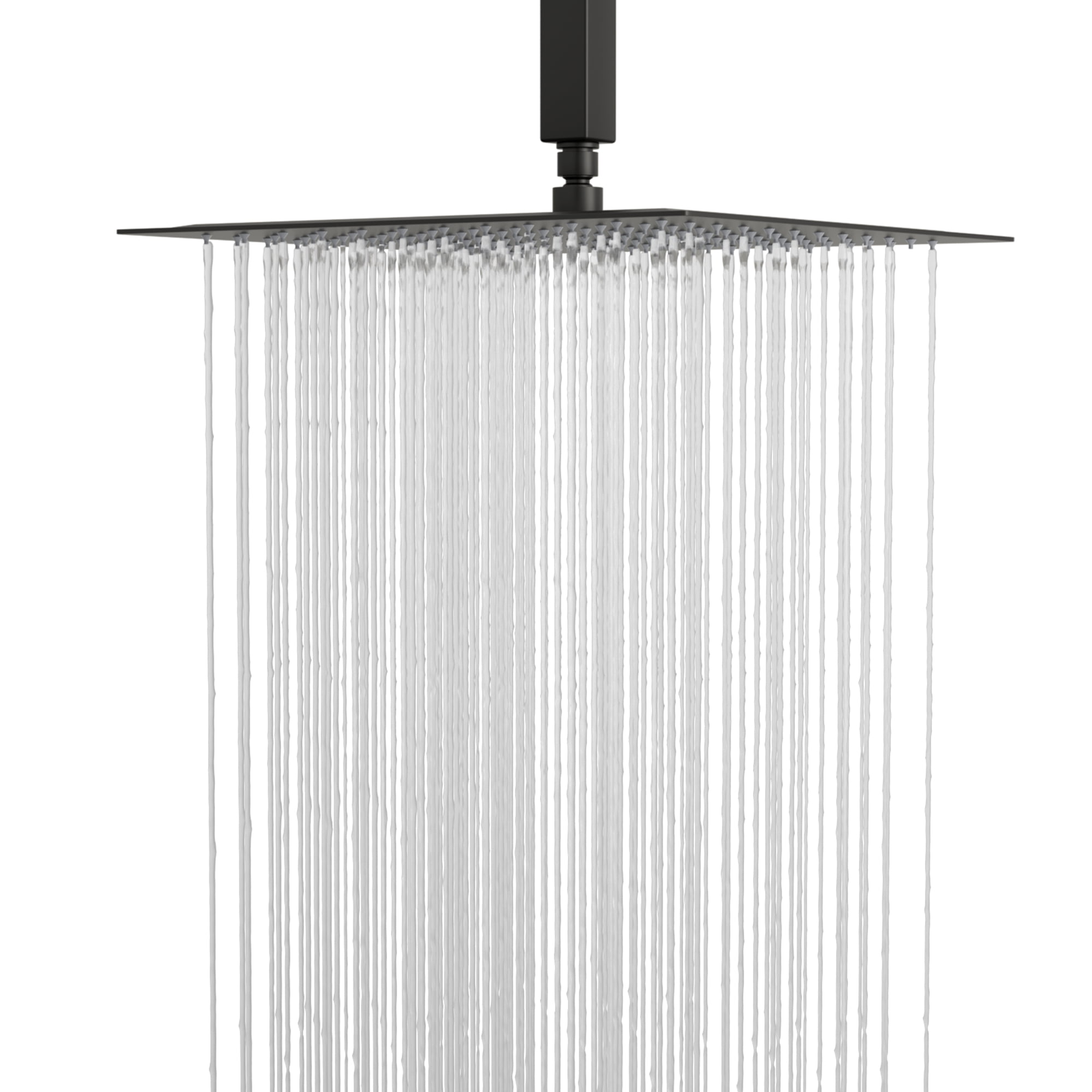 10 Inch Matte Black Rain Shower Head Modern Ultra-Thin Square Stainless ...