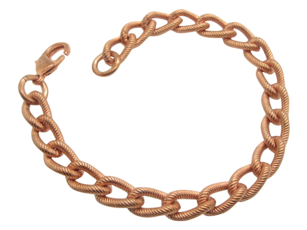 10 Inch Men's Solid Copper Link Bracelet CB792G - 1/4 of an inch wide ...