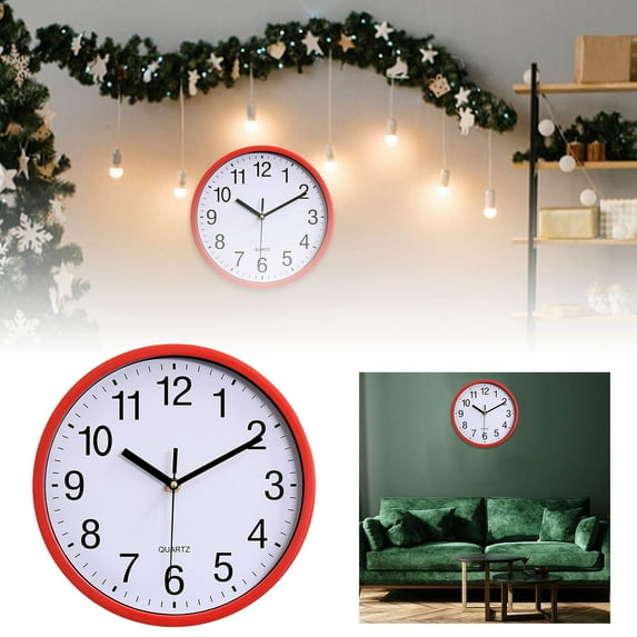 10 Inch Modern Quartz Wall Clock for Living Room and Bedroom Decorative ...