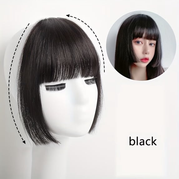 10-Inch Natural Look Clip-In Bangs for All Face Shapes - Perfect for ...