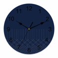 10 Inch Navy Blue Wall Clock, Minimalism Geometric Texture Modern Art ...
