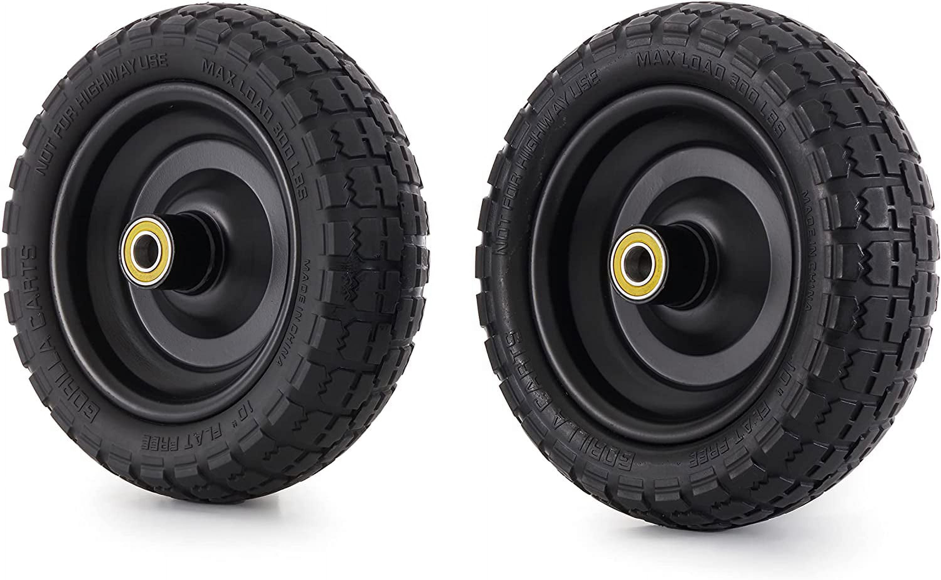 10 Inch No Flat Replacement Wheel, Pneumatic Flat Free Cart Tires for ...