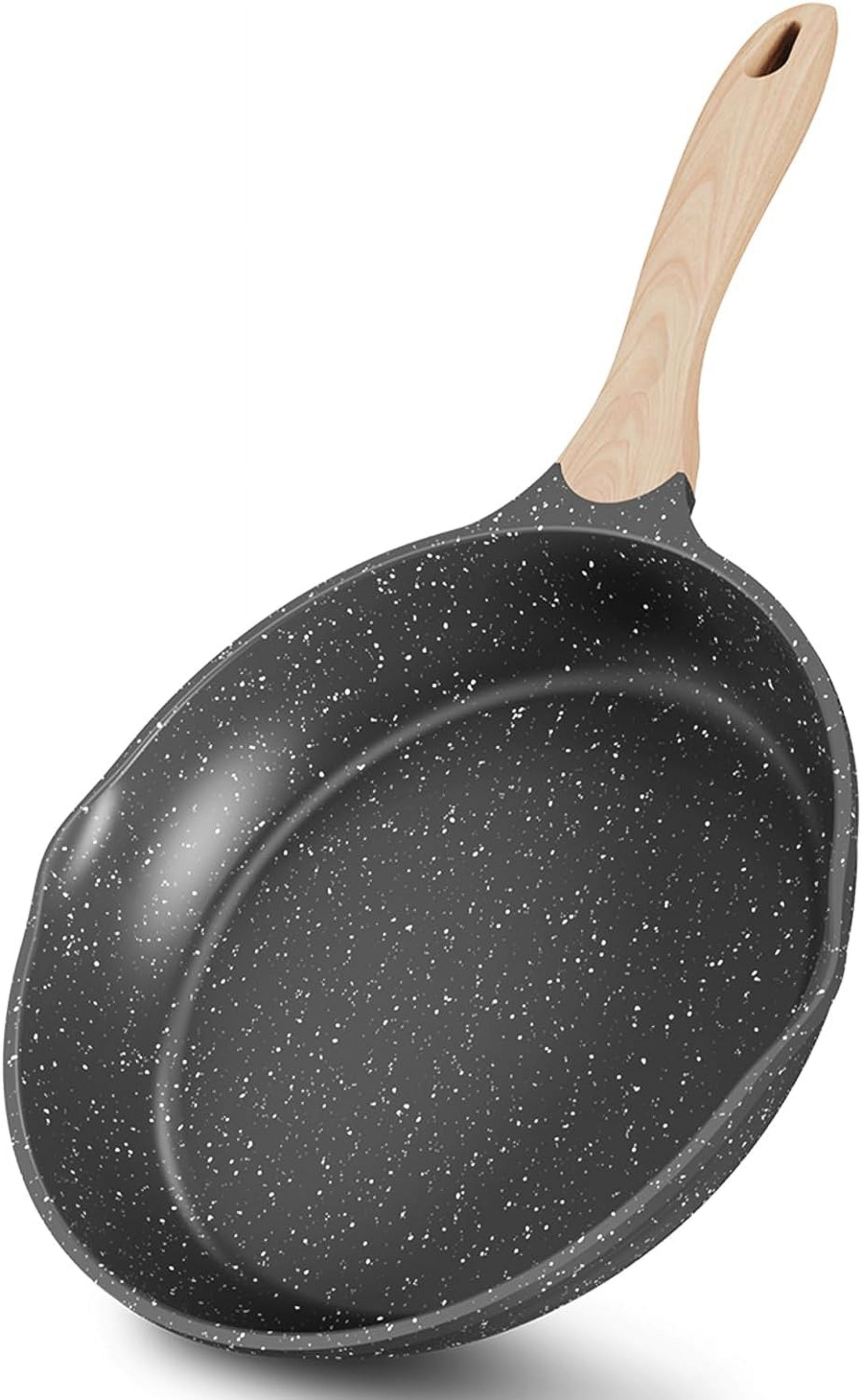 10 Inch Nonstick Frying Pan, Stone Coating Cookware, Nonstick Omelette ...
