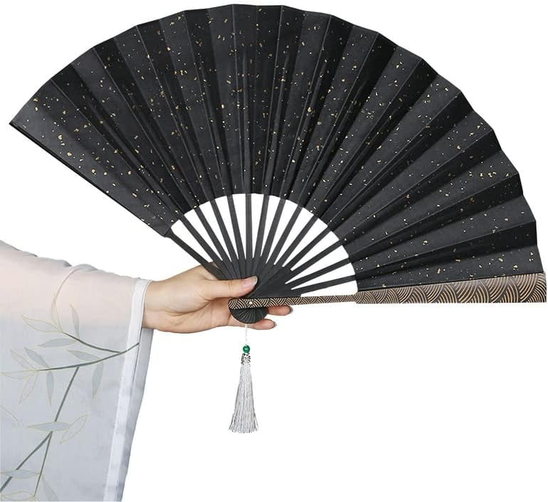 10 Inch Ocean Wave Pattern Folding Fan Classical Chinese Style ...