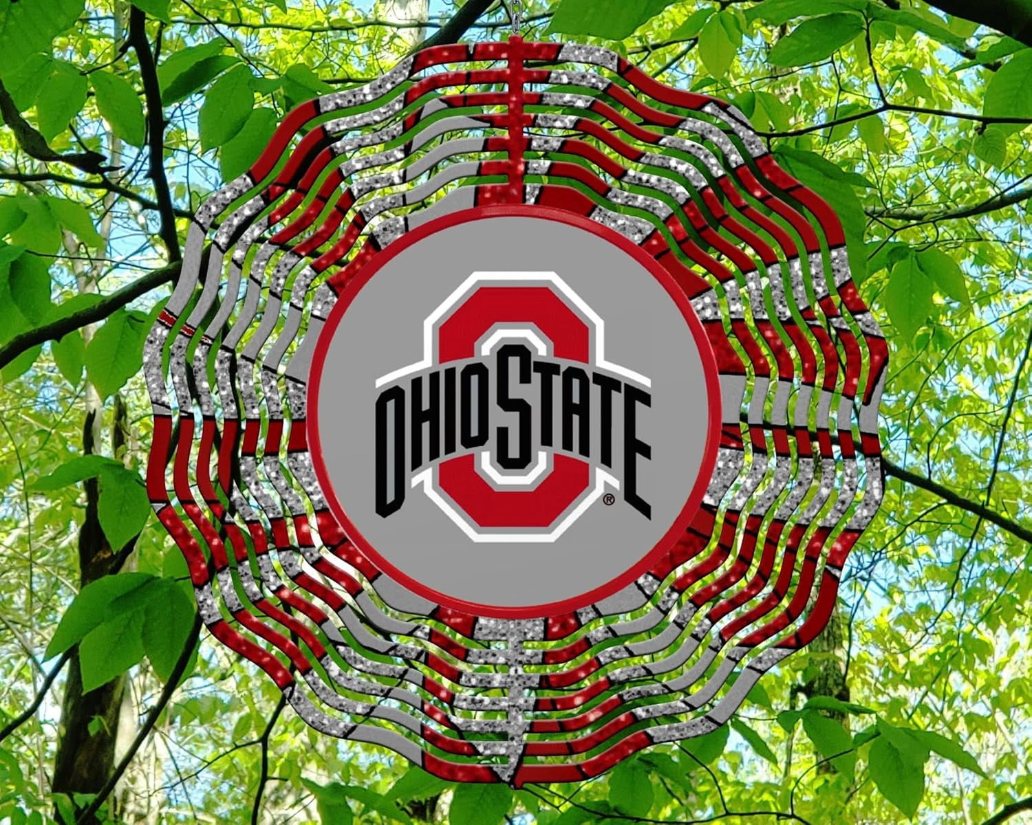 10 Inch Ohio Basket Foot Sports Wind Spinner Yard Aluminum Sublimated ...