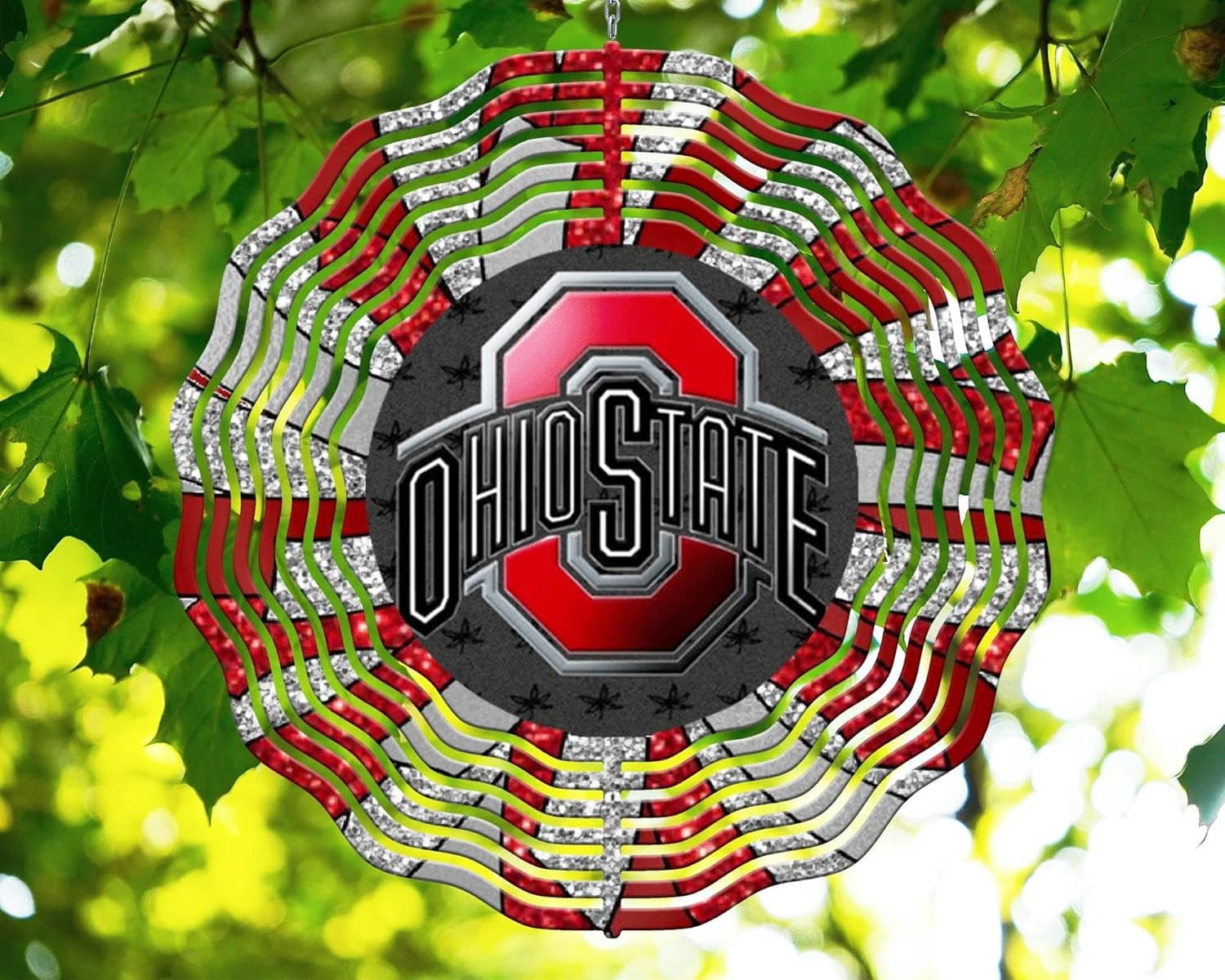 10 Inch Ohio Foot Basket Wind Spinner Yard Aluminum Sublimated Garden ...