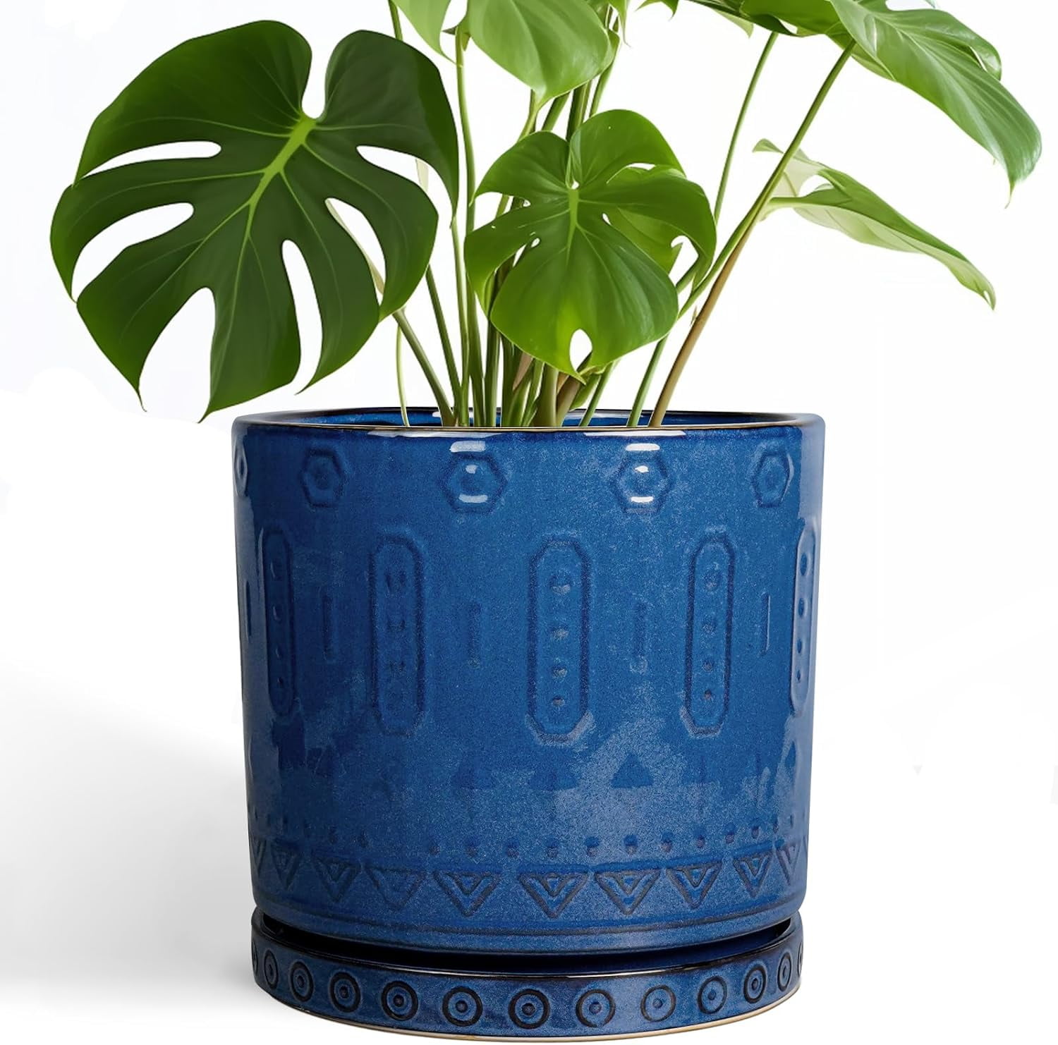 10 Inch Plant Pot - Ceramic Planter Outdoor Plant Pot Indoor with ...