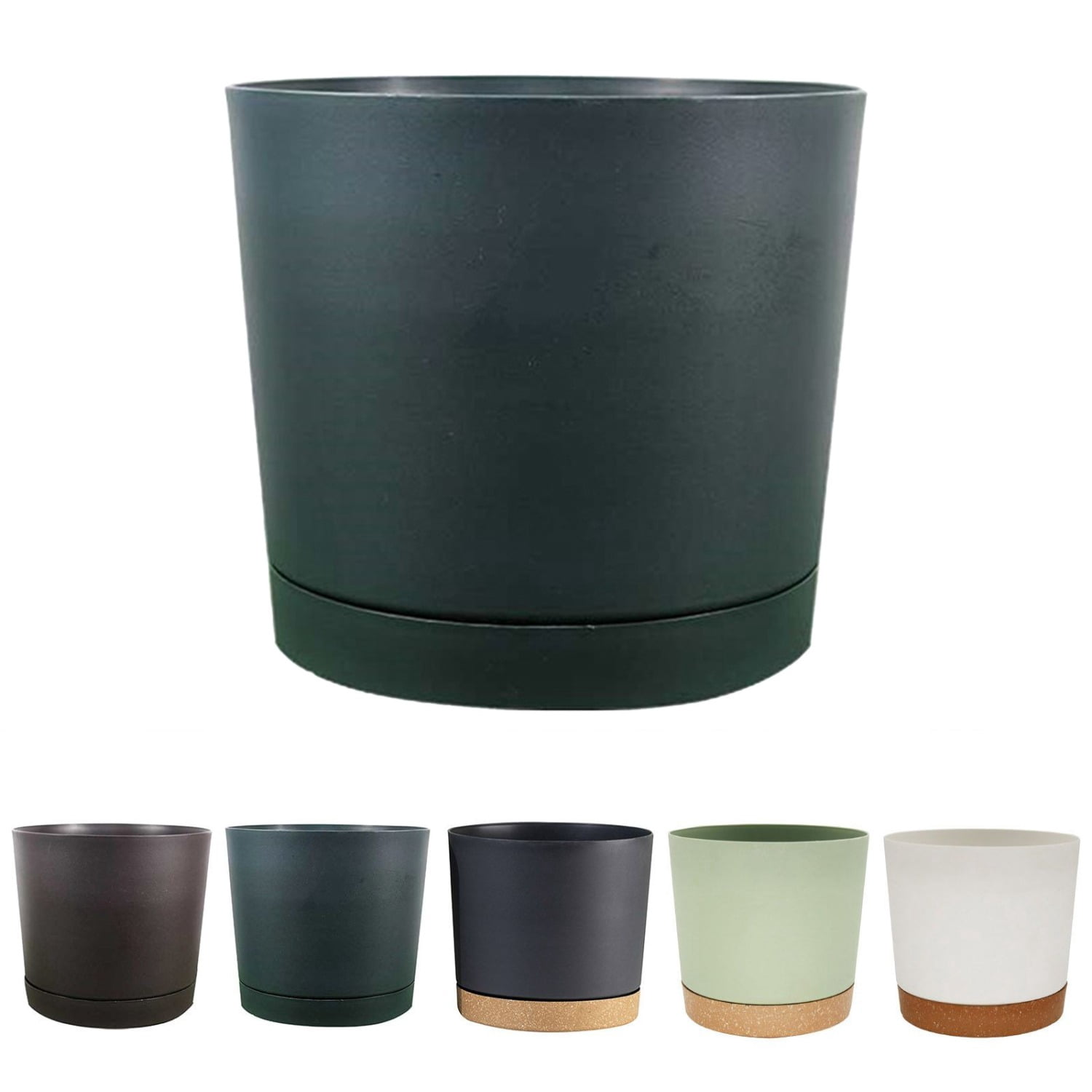 10 Inch Pots Cylinder Flower Pots for Outdoor Indoor Decorative ...