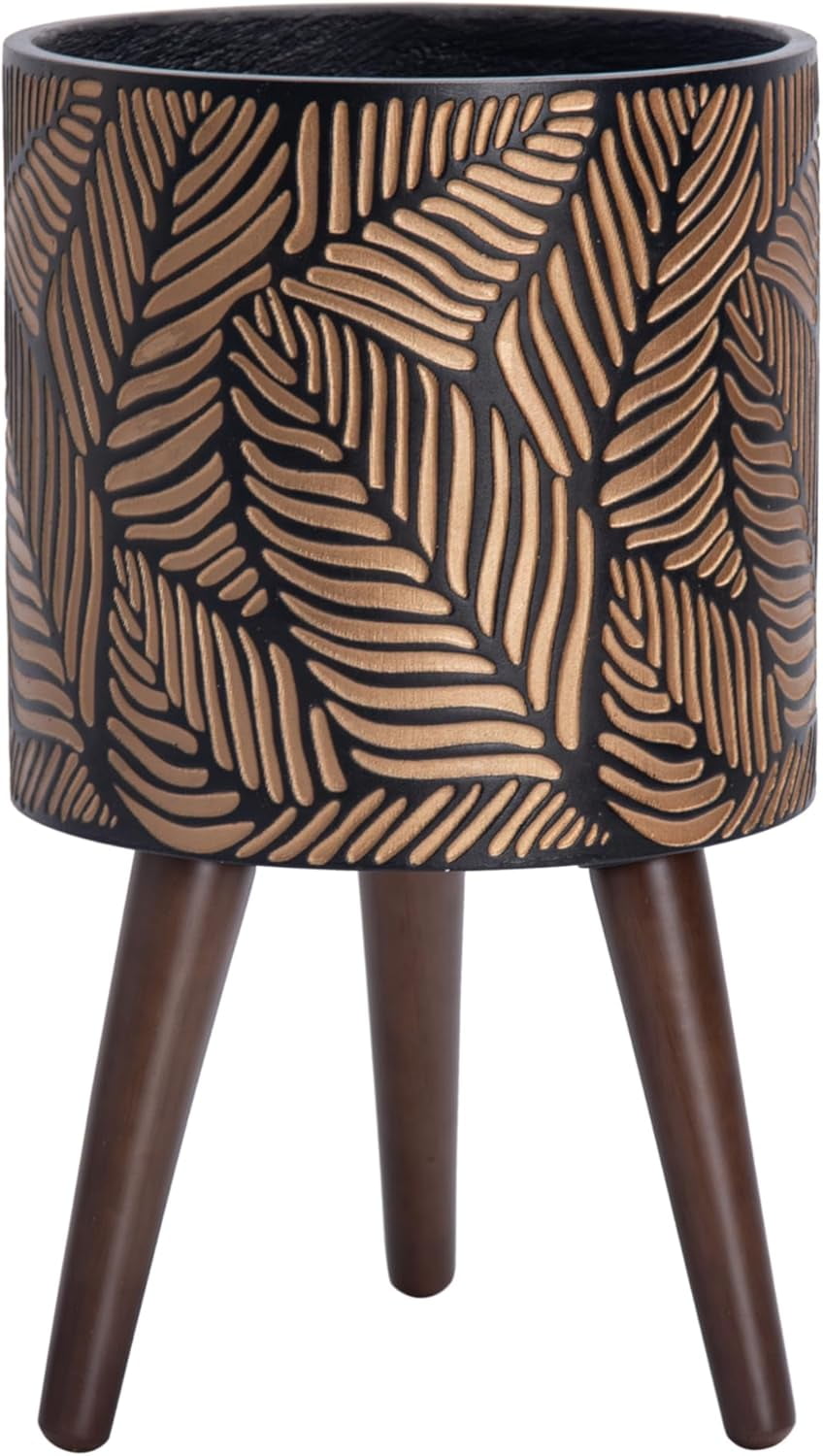 10 Inch Planter Pot with Stand, Mid-Century Tall Plant Pot with Legs ...