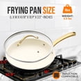 10-Inch Professional Ceramic Frying Pan with Lid - Non-Stick, Stain ...