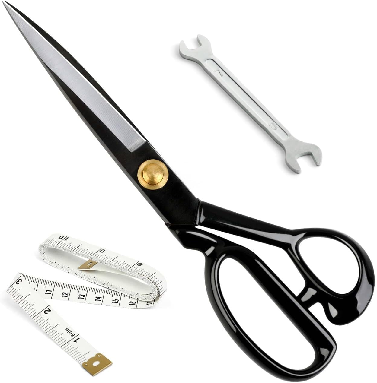 10 Inch Professional Fabric Scissors Heavy Duty Sewing Shears Sharp Leather Scissors High Carbon ...