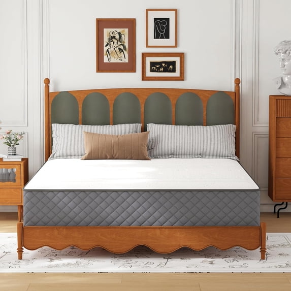 10 Inch Queen Mattress Medium Firm,Hybrid Queen Mattresses, 7-Zone ...