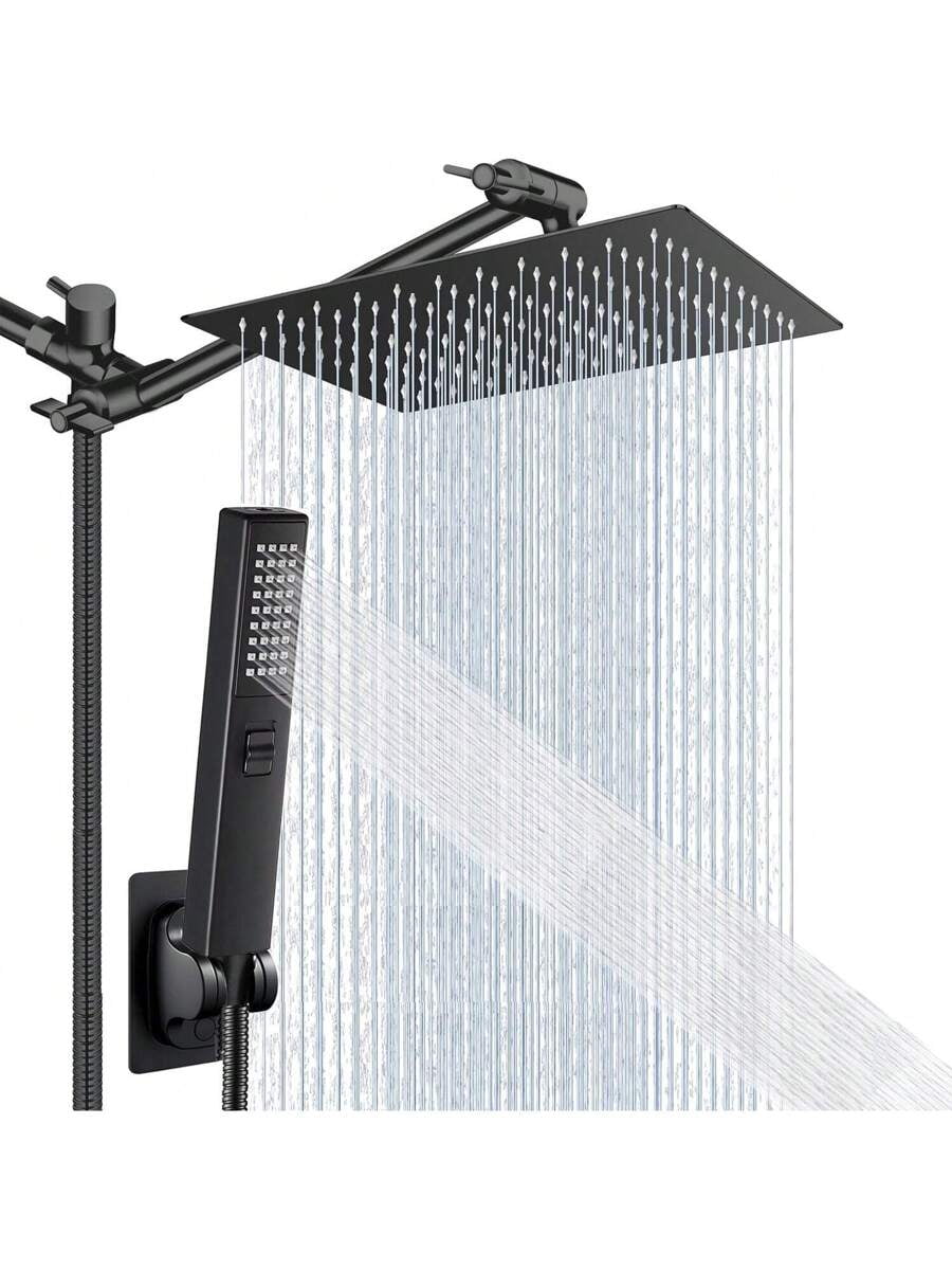 10-Inch Rain & 2-in-1 Handheld Shower Combo with Adjustable Extension ...