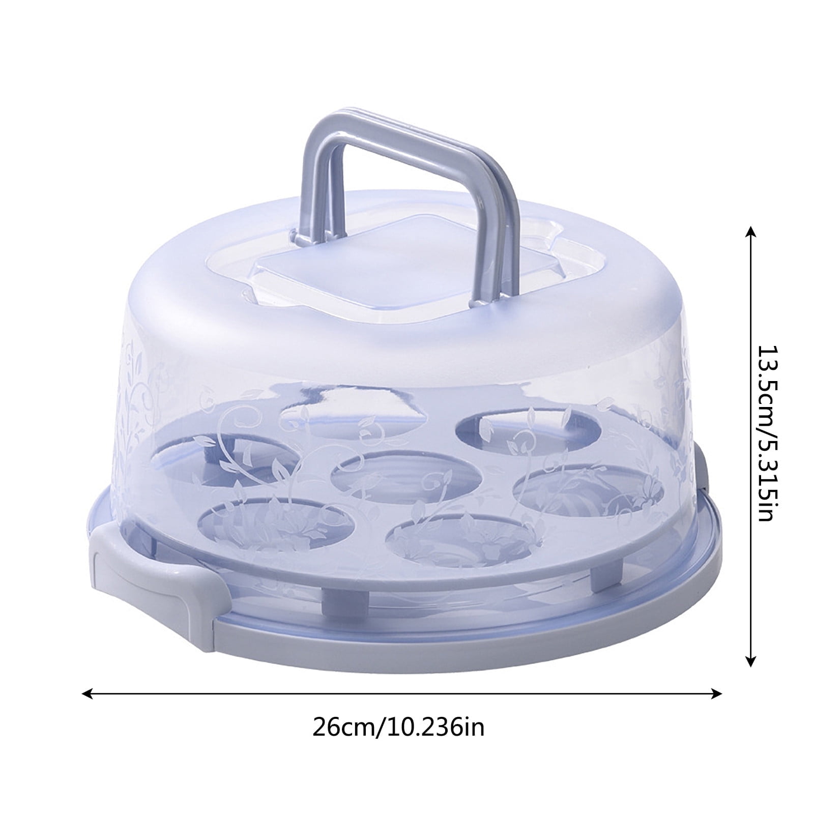 10 Inch Round Cake Carrier with Handle Two Sided Cake Holder Cake Box ...