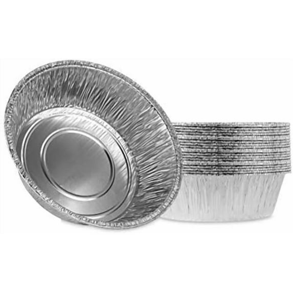 10'' Inch Round Deep Tin Foil Pans Disposable Aluminum, Freezer & Oven ...