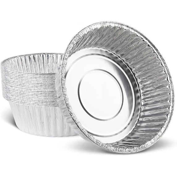 10'' Inch Round Tin Foil Pans Disposable Aluminum, Extra Deep Freezer ...