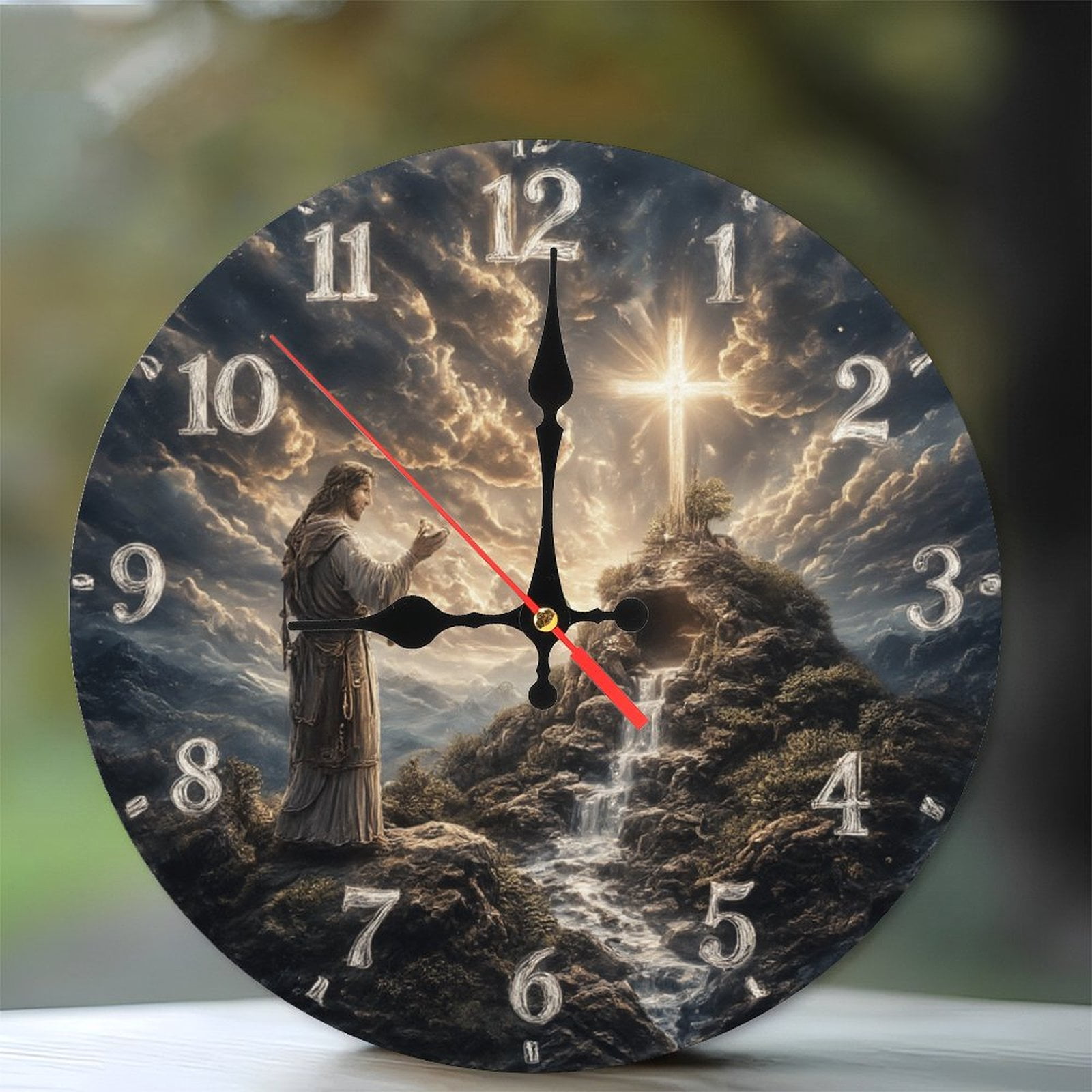 10-Inch Silent Wooden Wall Clock, " Jesus Christ Resurrection Wall ...