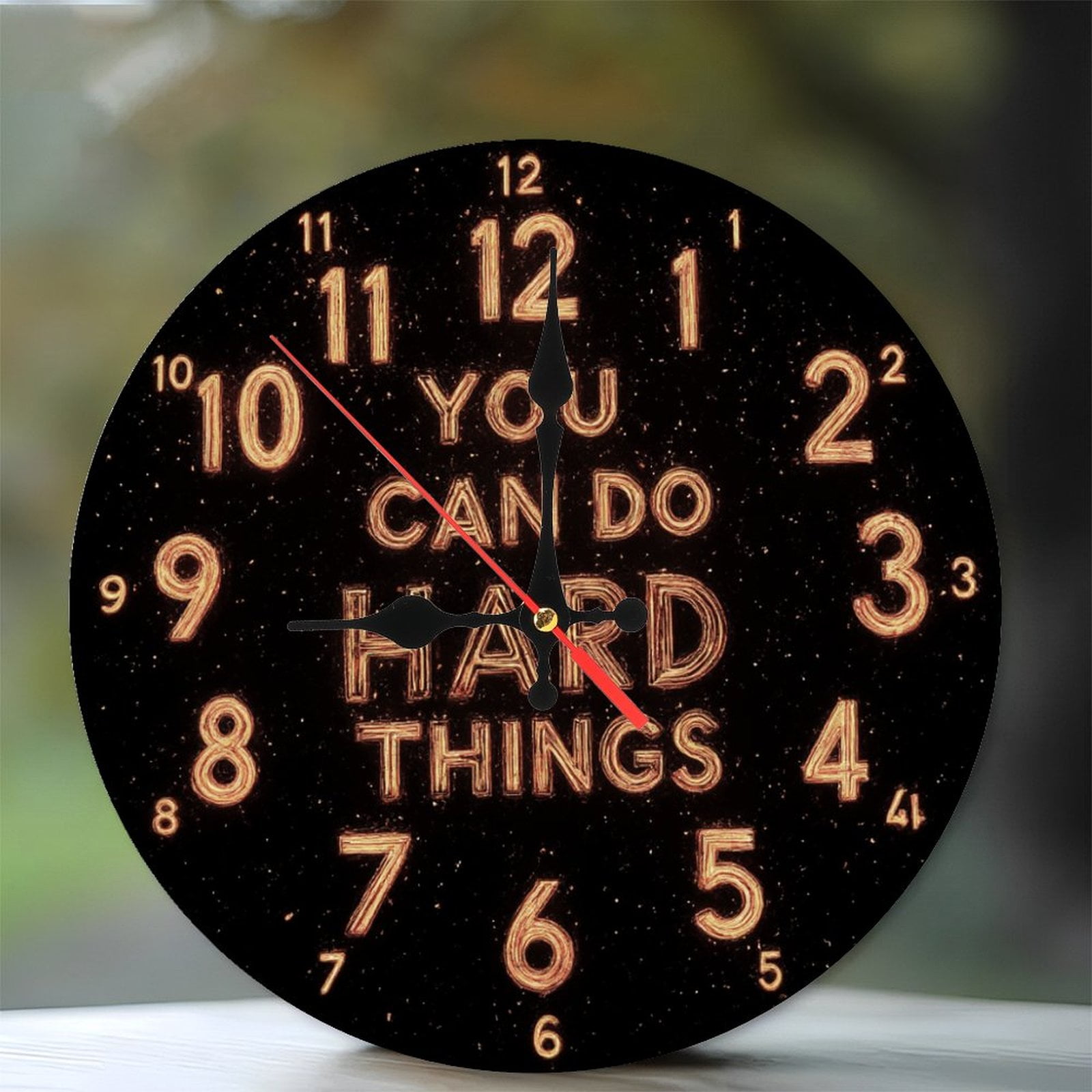 10-Inch Silent Wooden Wall Clock, " Motivational Clock Wall Art You Can ...