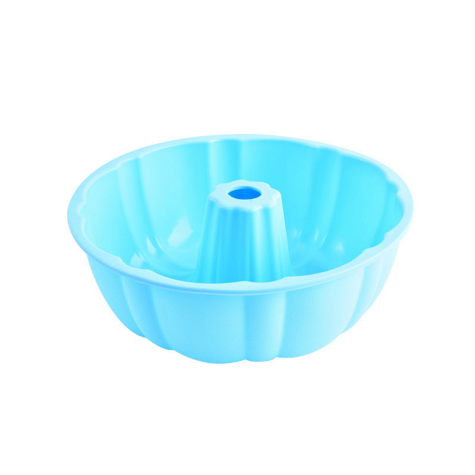 10-Inch Silicone Cake Pan Nonstick Fluted Tube Pan for Cakes Brownies ...