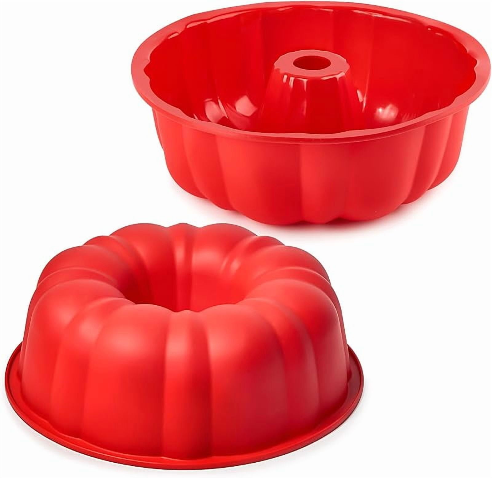 10 Inch Heart Shaped Cake Pans, 2 Pack Nonstick Silicone Heart Baking ...