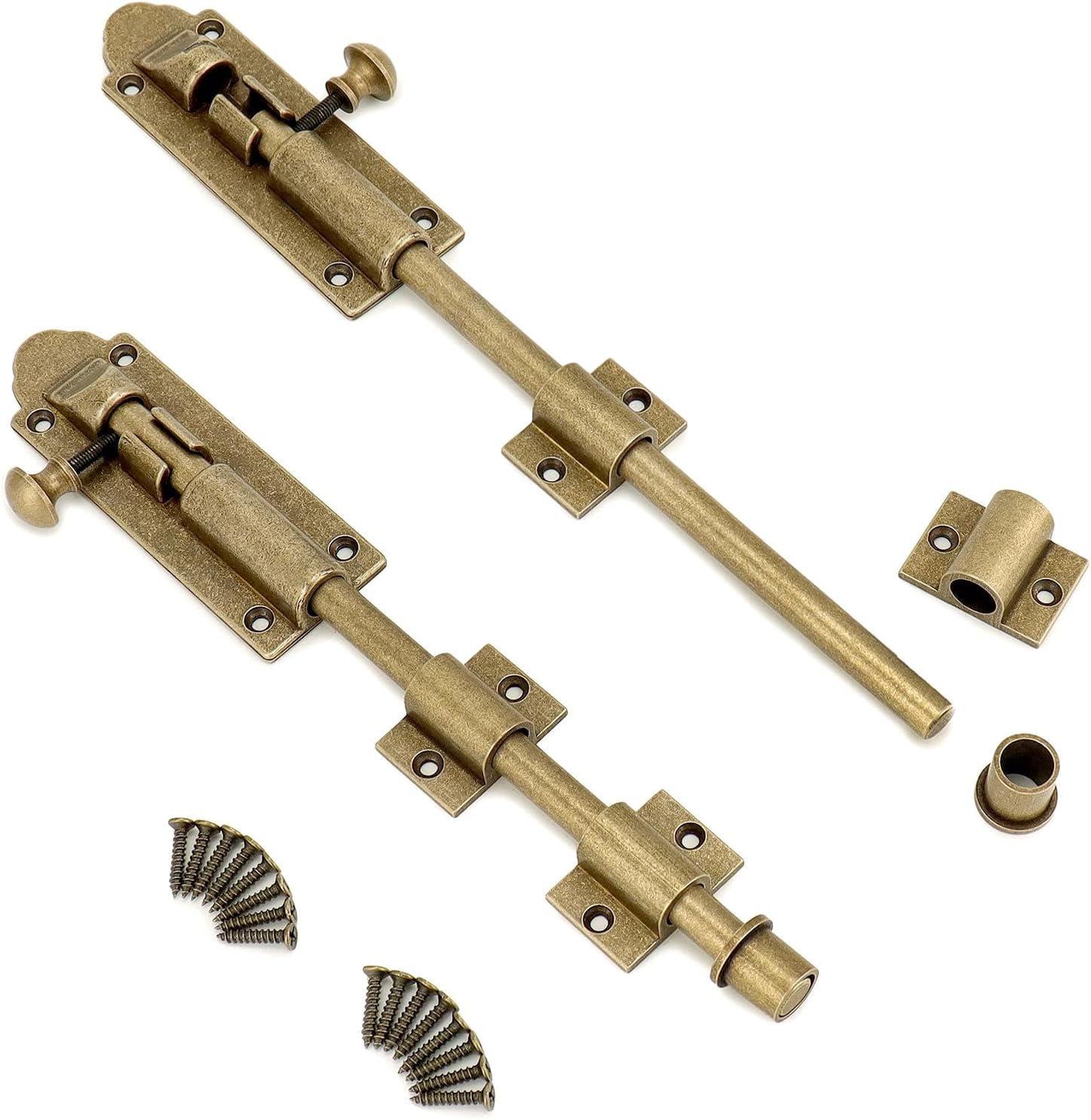 10 Inch Solid Bronze Heavy Duty Cane Bolt Extra Wide Antique Style ...