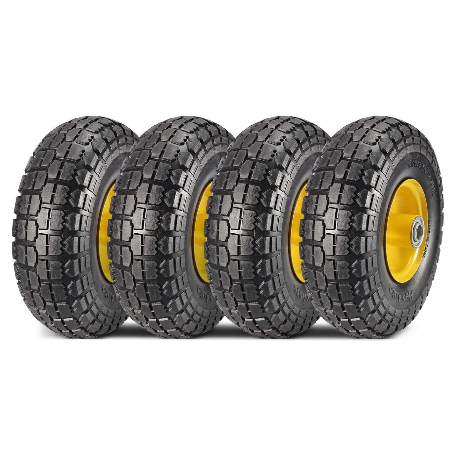 10 Inch Solid Rubber Tires 4.10 3.50-4 Flat Free Tire 4.10/3.50-4 Tire ...