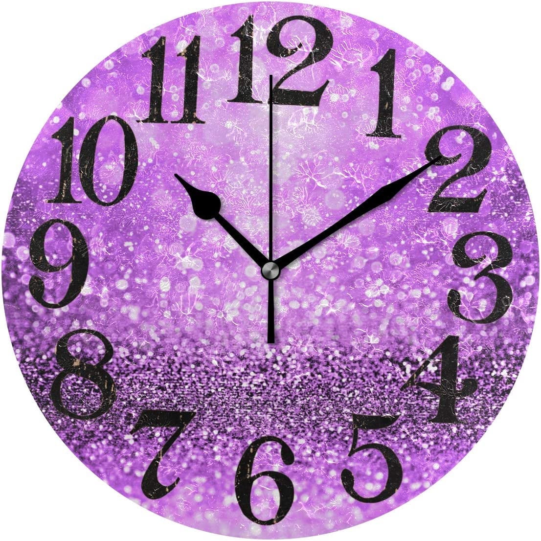 10 Inch Sparkling Purple Glitter Print Girly Confetti Girl Princess ...