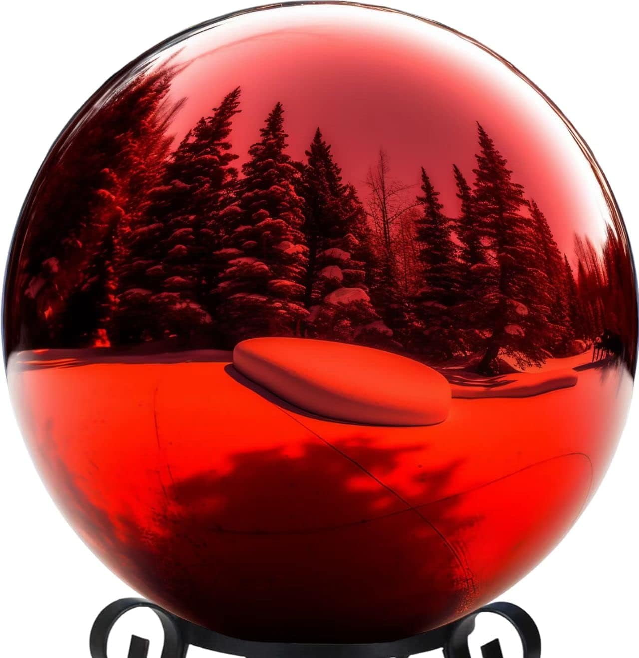 10 Inch Stainless Steel Gazing Globe,v2croft Hollow Ball Mirrored ...