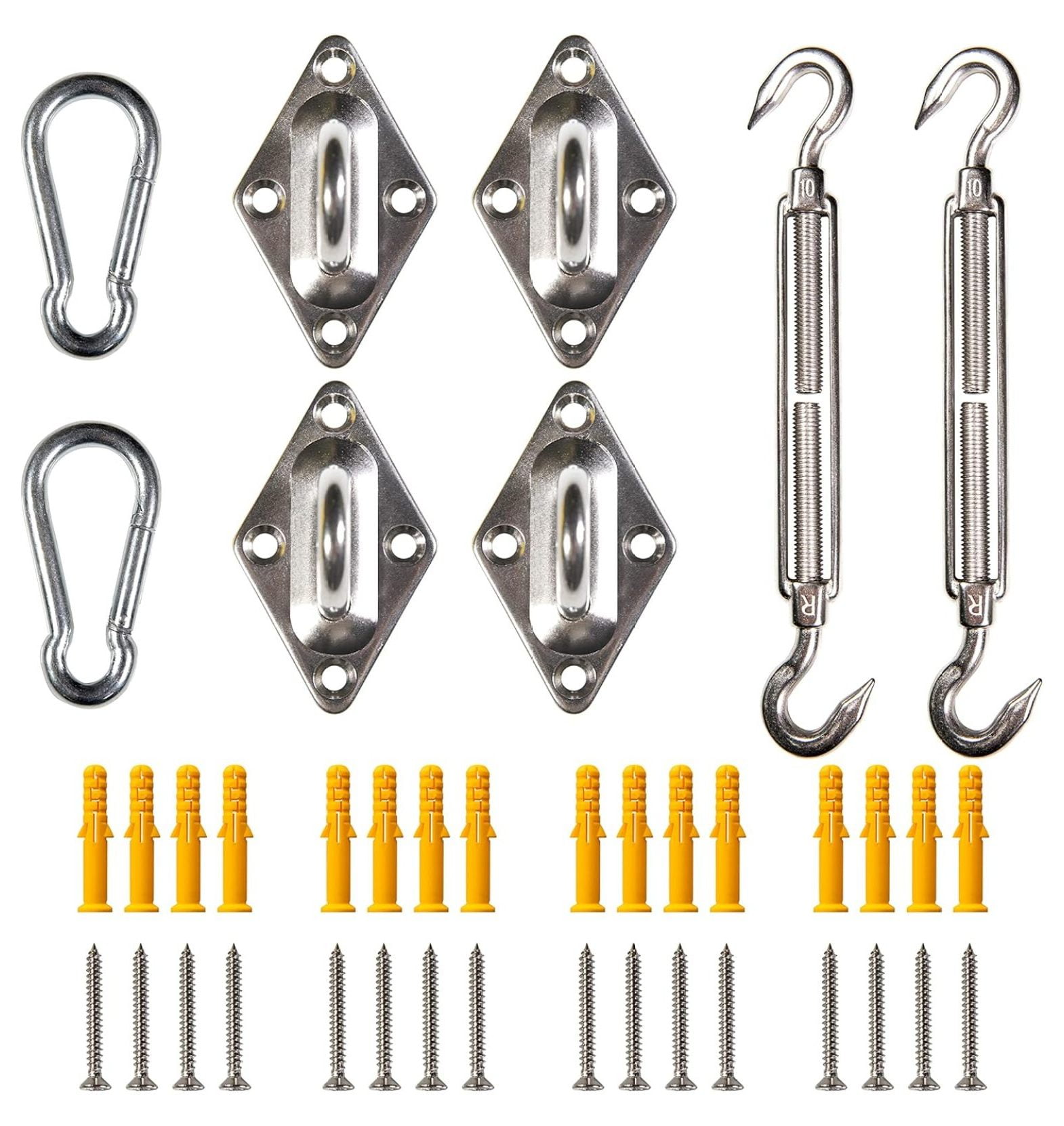 10 Inch Stainless Steel Hardware Kit Heavy Duty for Rectangle Or Square ...