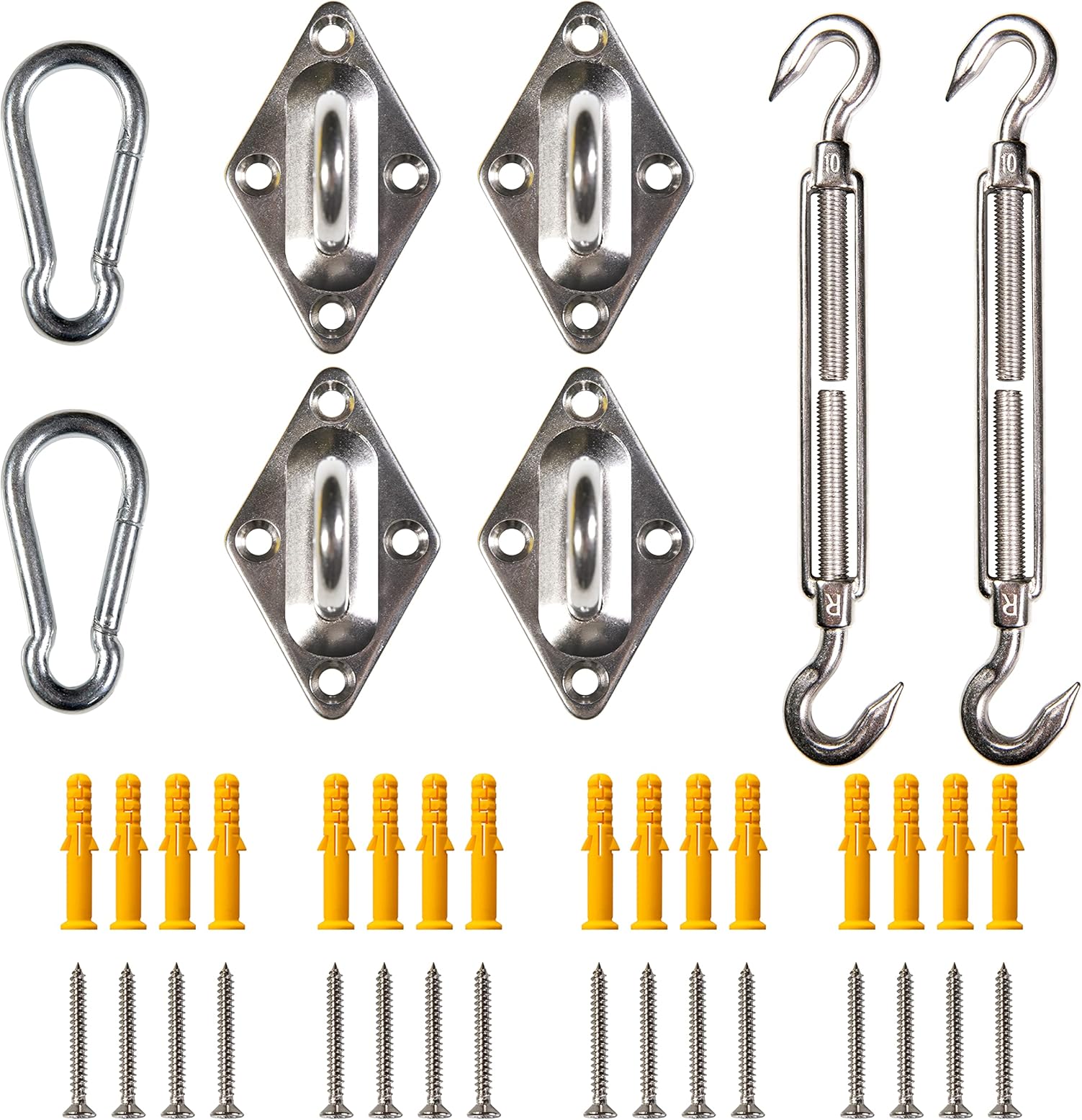 10 Inch Stainless Steel Hardware Kit Only Heavy Duty for Rectangle Or ...
