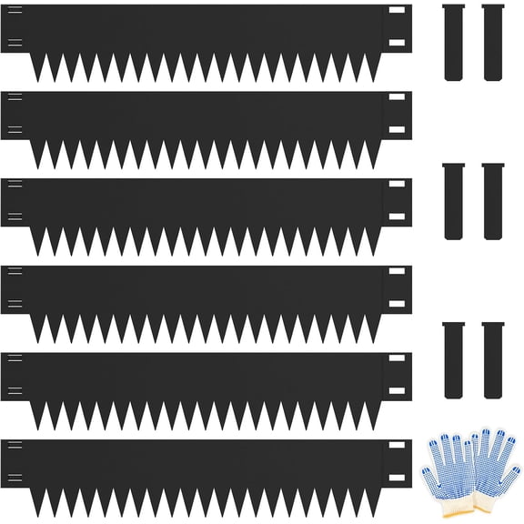 Suncast 20ft Eco Edge Plastic Edging Roll with 2 Connectors, 5-Inch, 4 ...