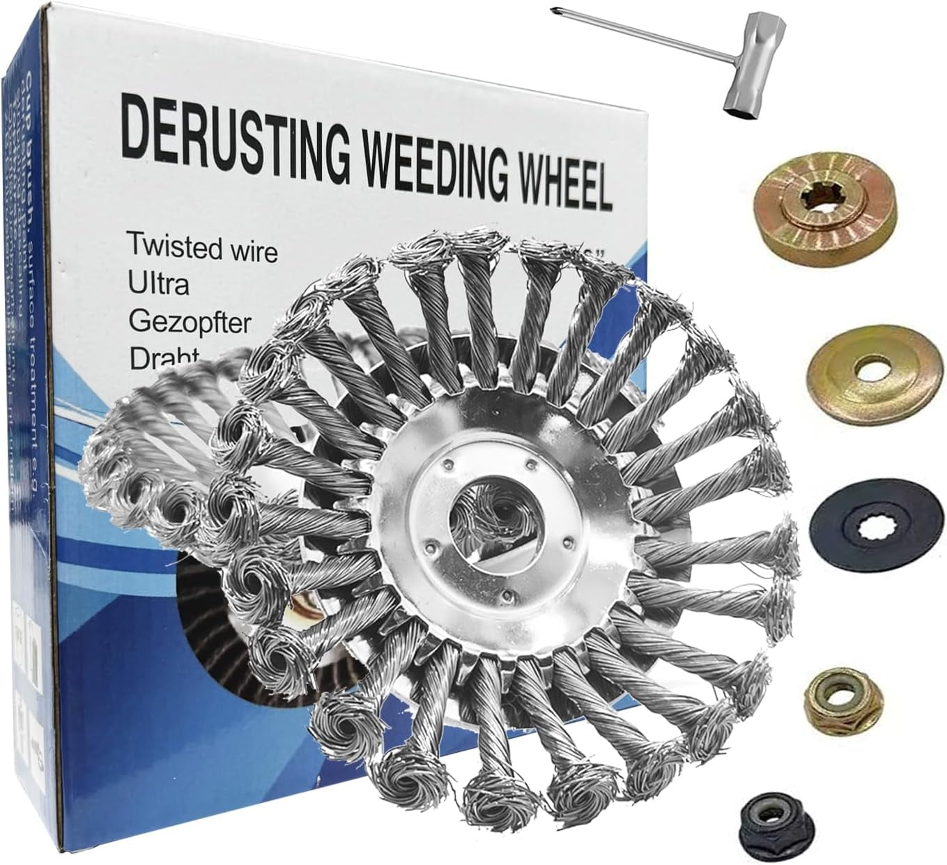 10 Inch Steel Wire Rotary Weed Brush Cutter Trimmer Head for Weed ...