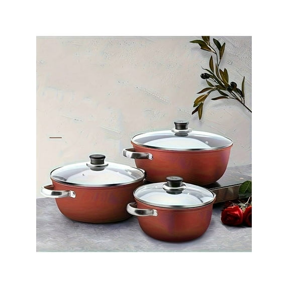 10 Inch Stone-Derived Nonstick Stock Pot with Lid, 5 Quart Induction ...