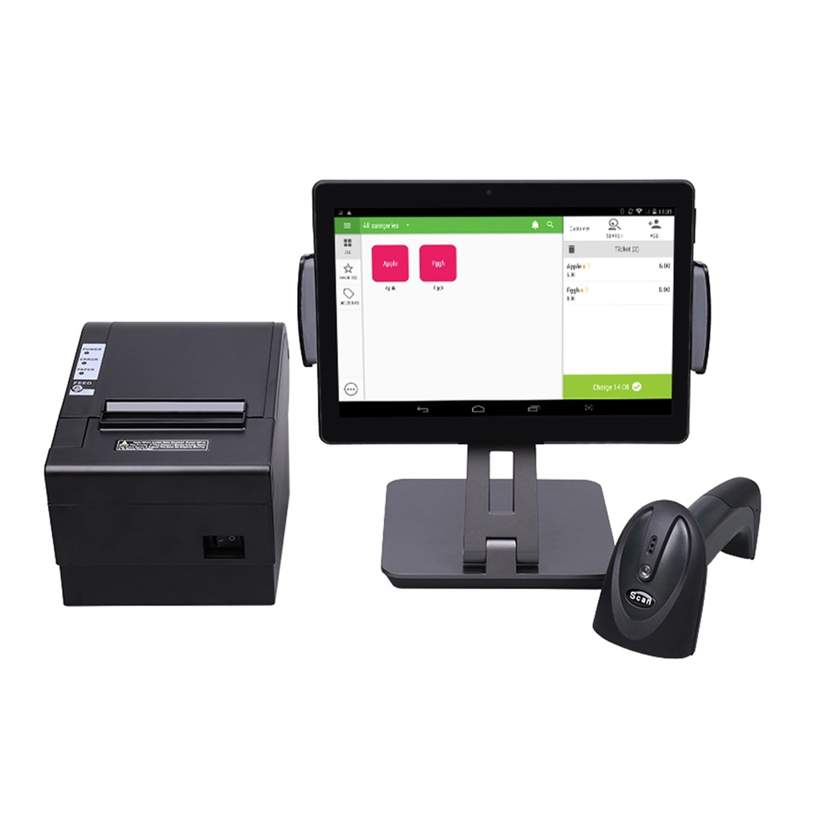 10 Inch System Tablet POS Cash Register With 80mm Printer, Bluetooth ...
