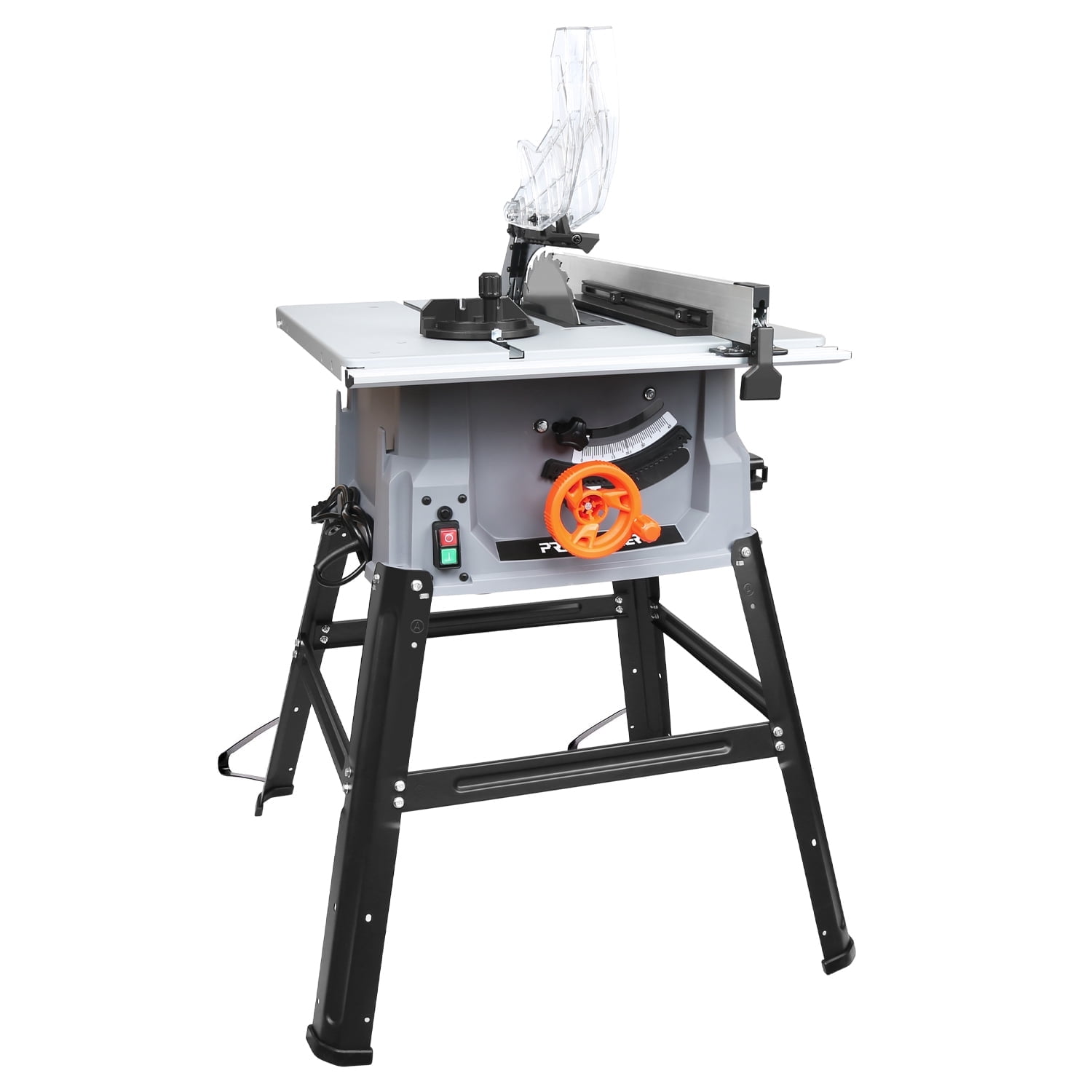 10 Inch Table Saw with Stand,Cutting Speed up to 5000RPM,15-Amp ...