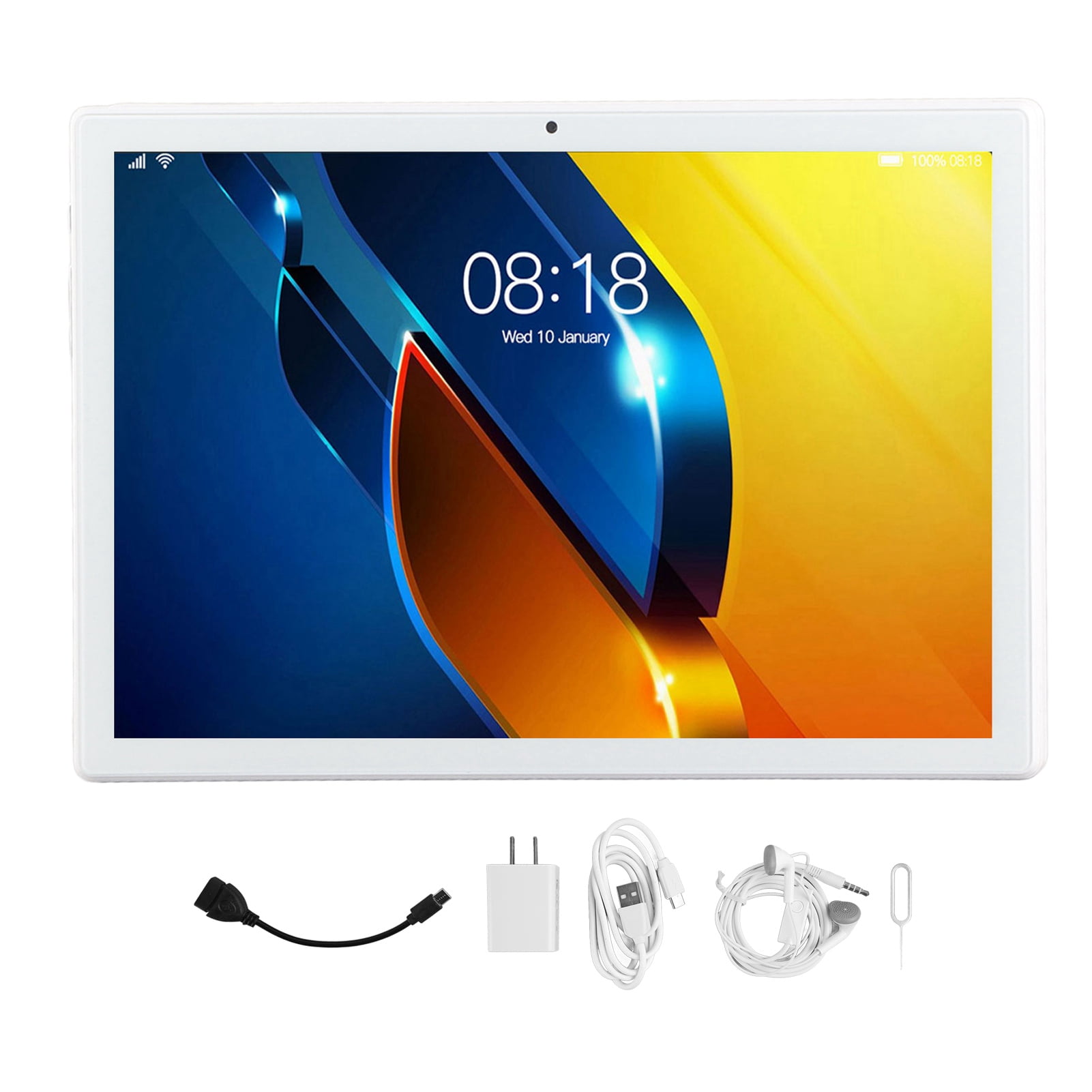 10 Inch Tablet 10 Inch 1920x1200 White 6GB 128GB 10 Core CPU 20MP ...