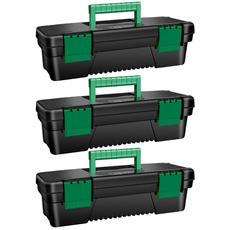 10 Inch Tool Box Plastic Tool Storage Box with Handle for Carpentry and ...
