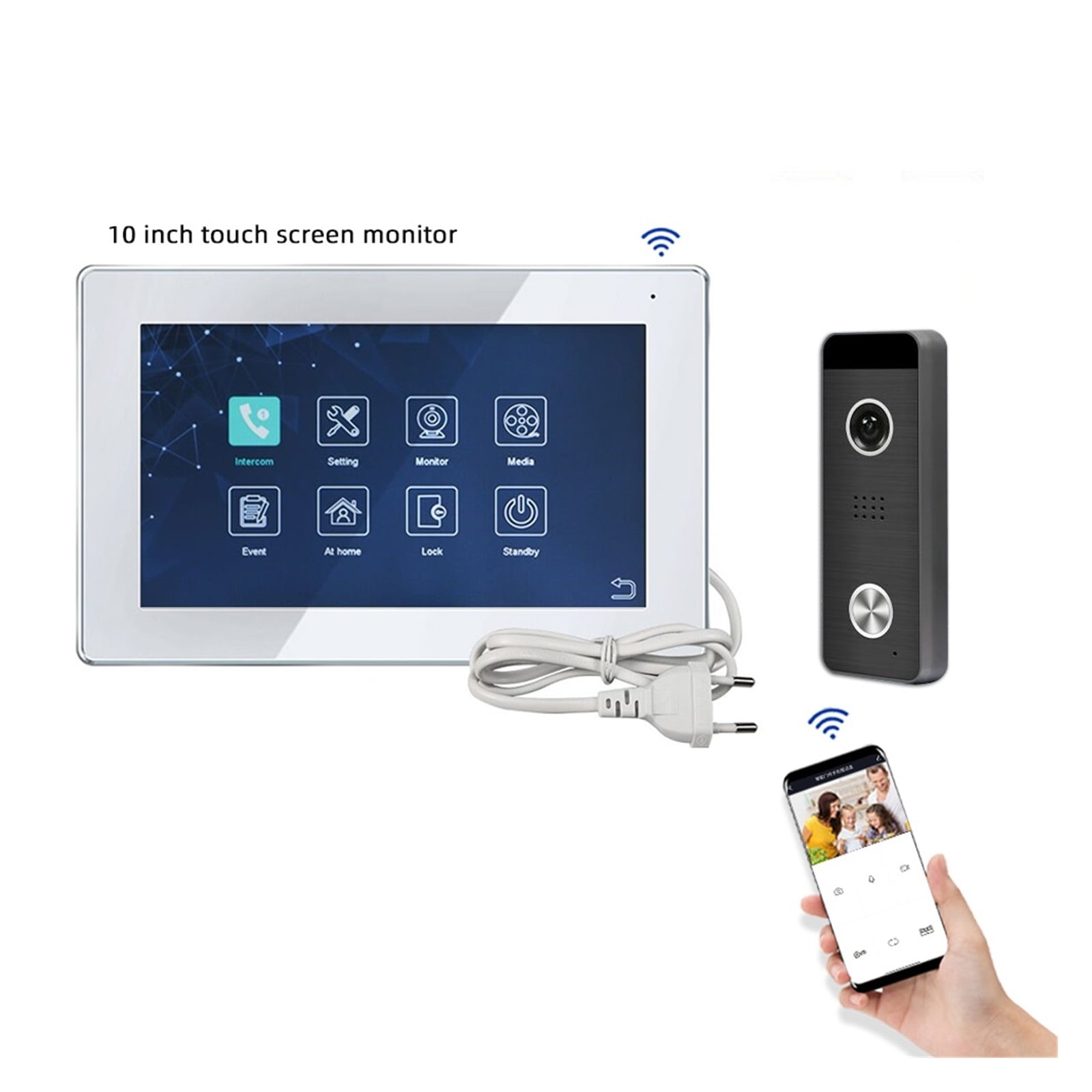 10 Inch Tuya Video Intercom For Home Touch Screen Door Phone Multi ...
