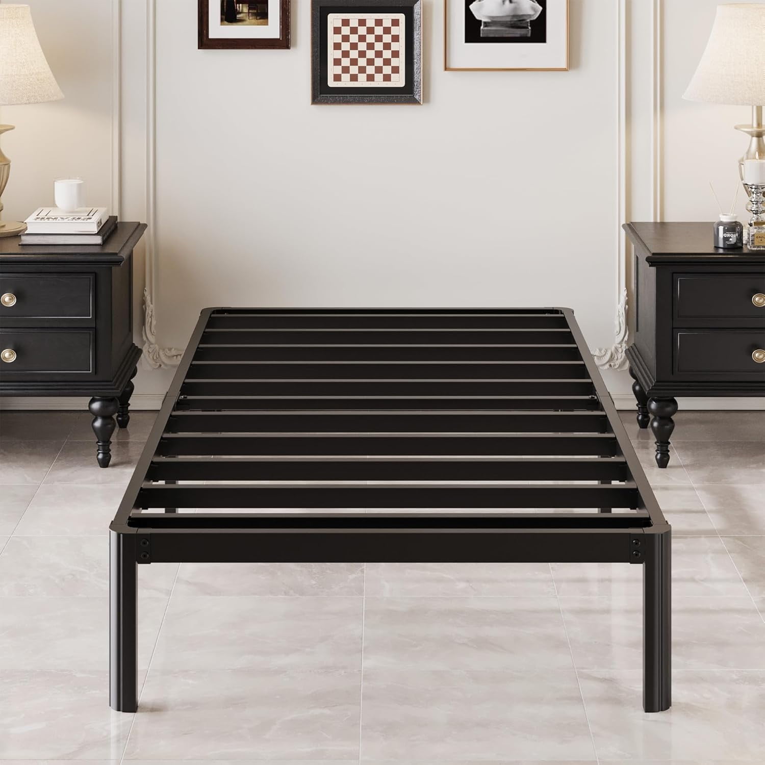 10 Inch Twin Bed Frames with Rounded Corner Legs, 1000 LBS Heavy Duty ...